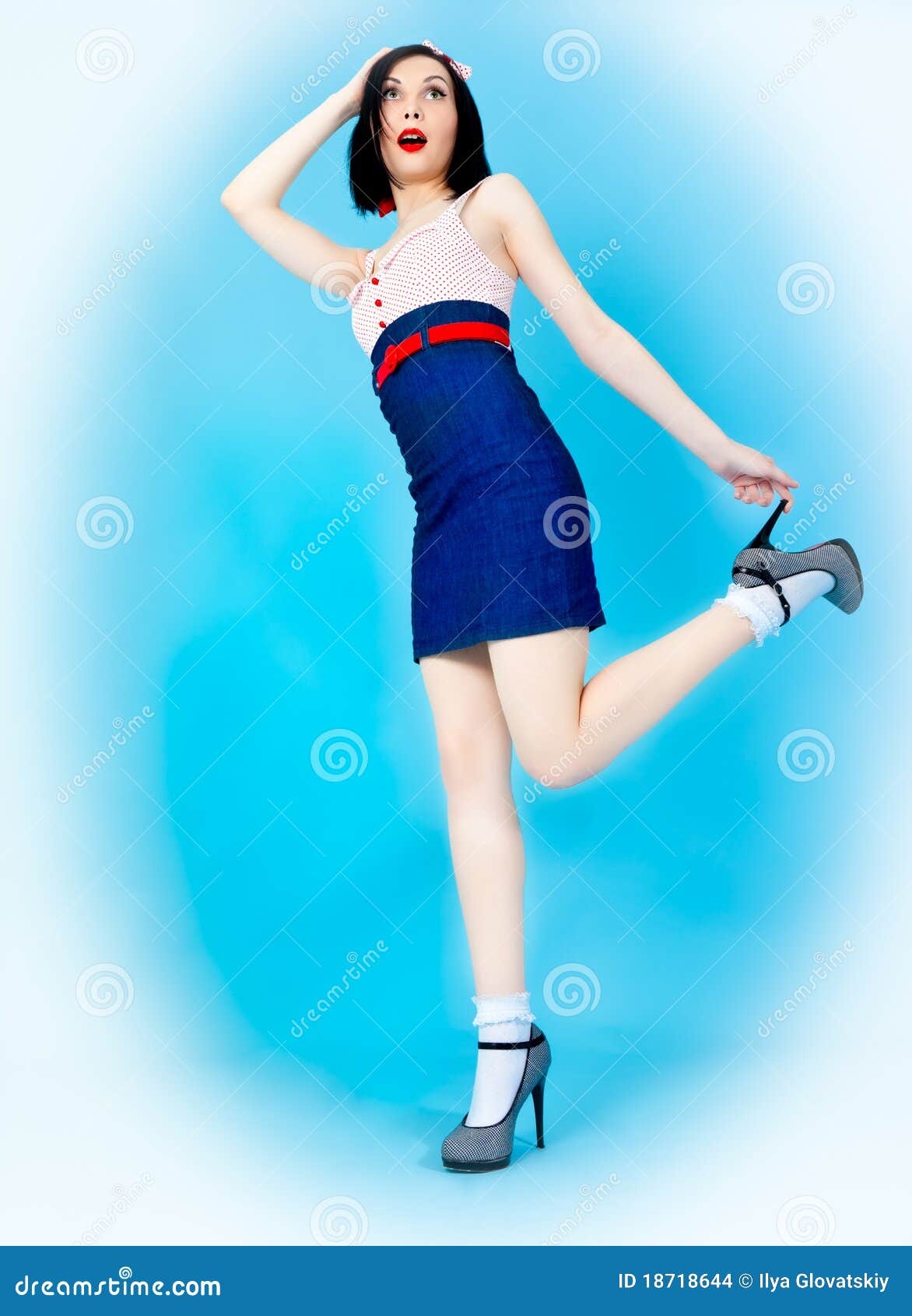 Beautiful pin up woman stock photo. Image of hell, body - 18718644