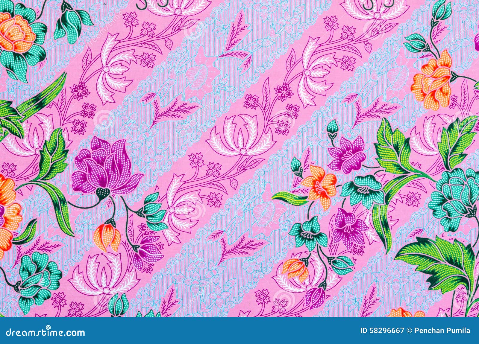 Beautiful Pink Batik Patterns Stock Image - Image of flower, texture ...