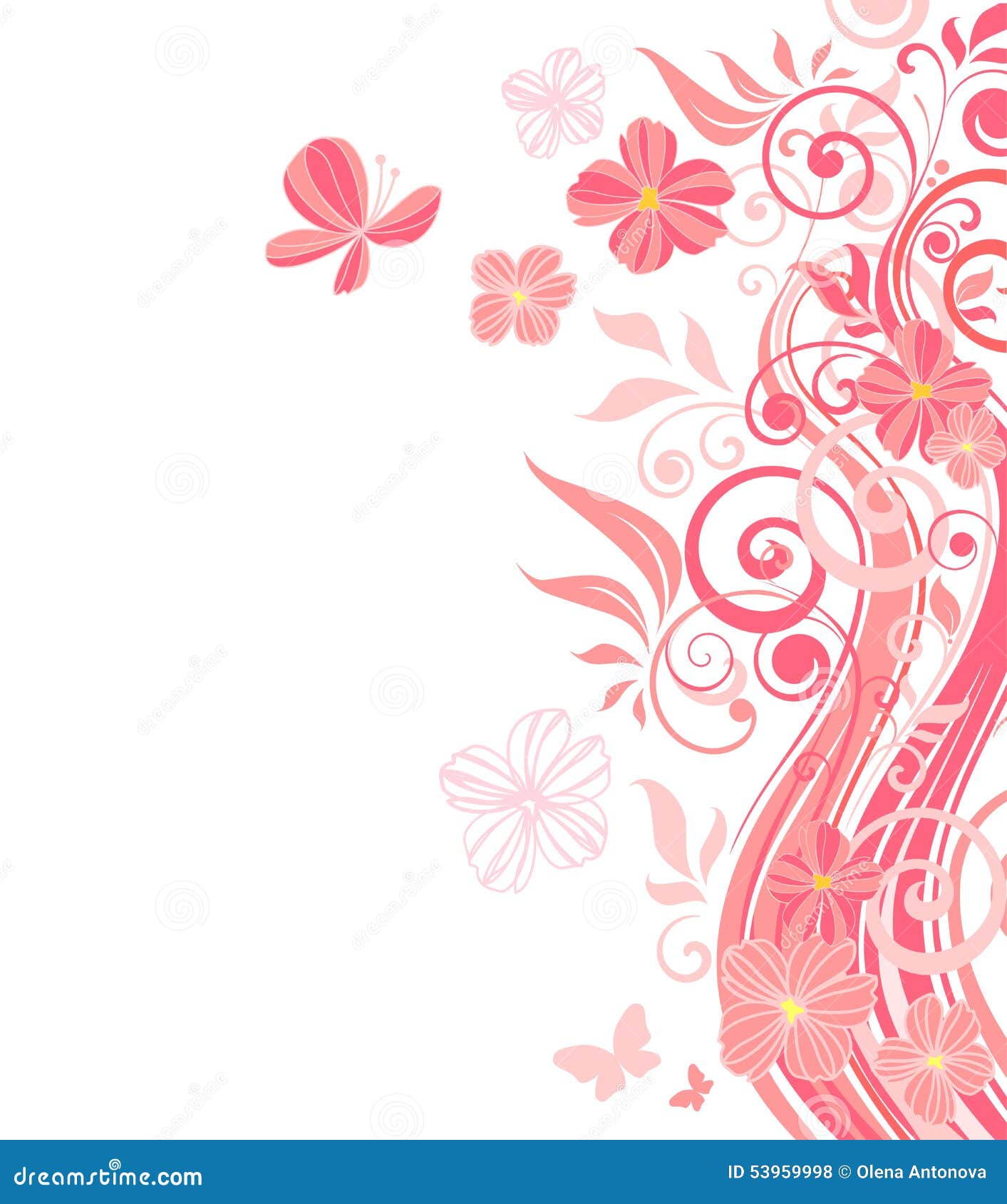 Beautiful pink border stock vector. Illustration of celebrate - 53959998