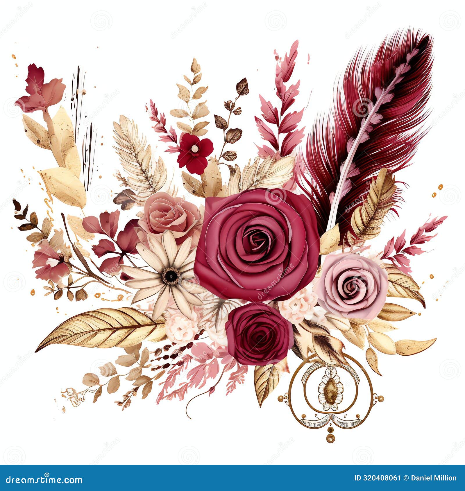 Beautiful Pink Corral Clipart Illustration | CartoonDealer.com #320408061