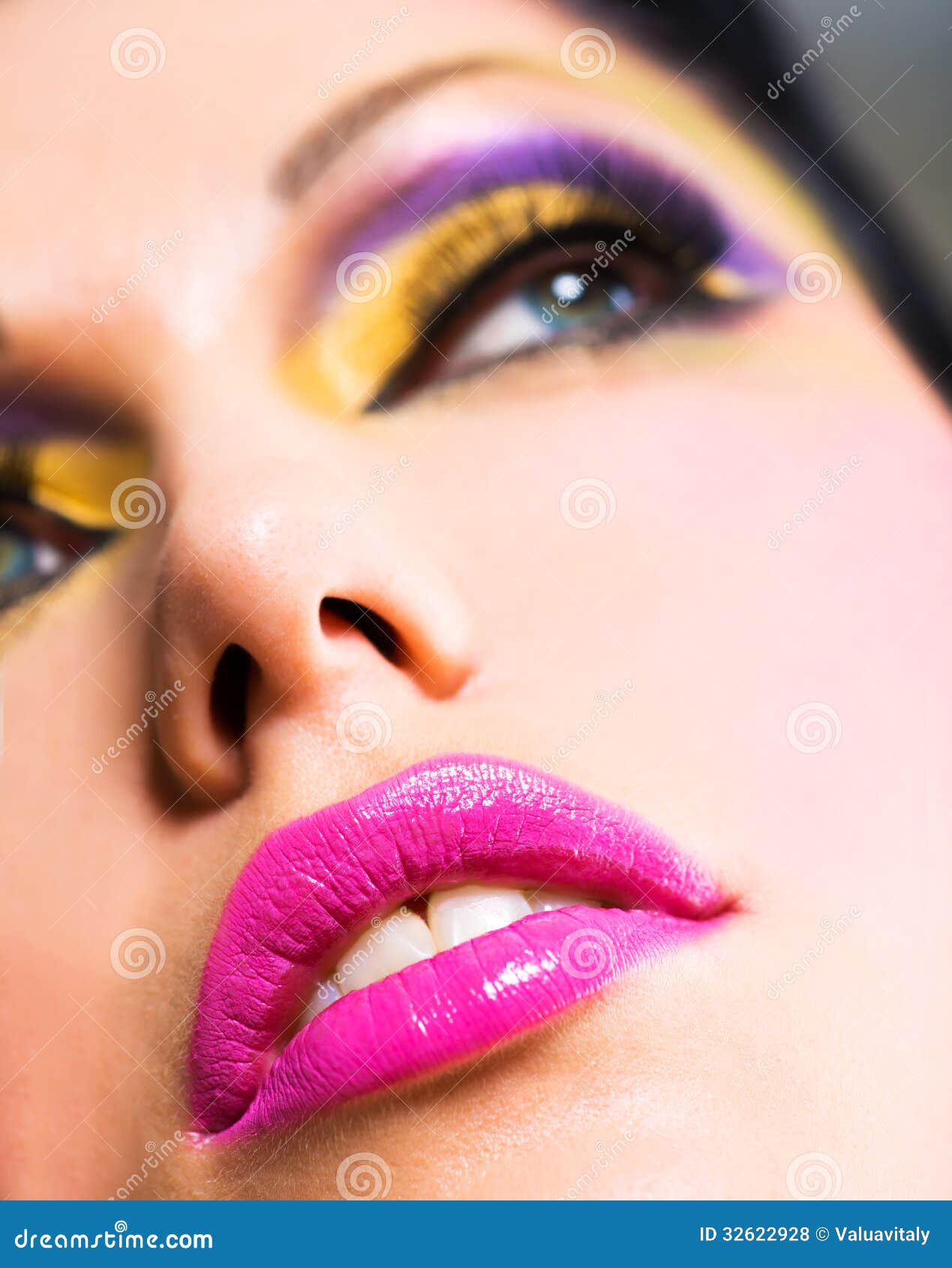 Beautiful pink female lips stock photo. Image of color - 32622928