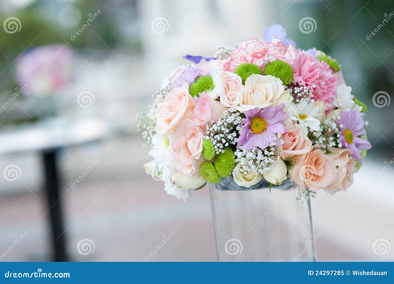 Beautiful Pink Flower in Wedding Event Stock Image - Image of love ...