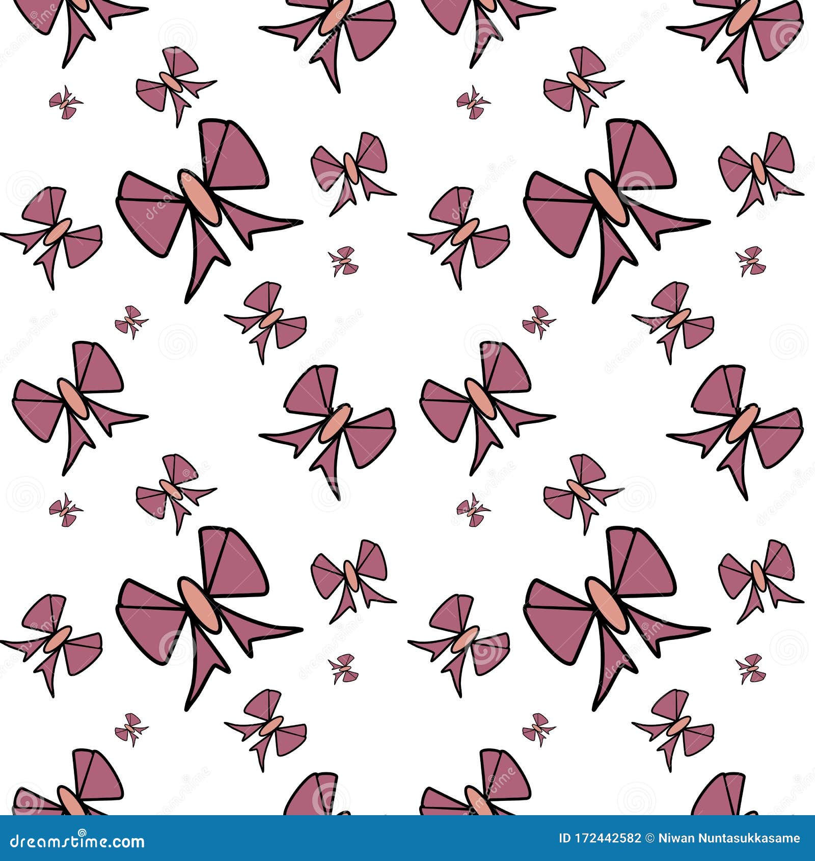 Beautiful Pink Knot Seamless Pattern, Vector Illustration Stock Vector ...