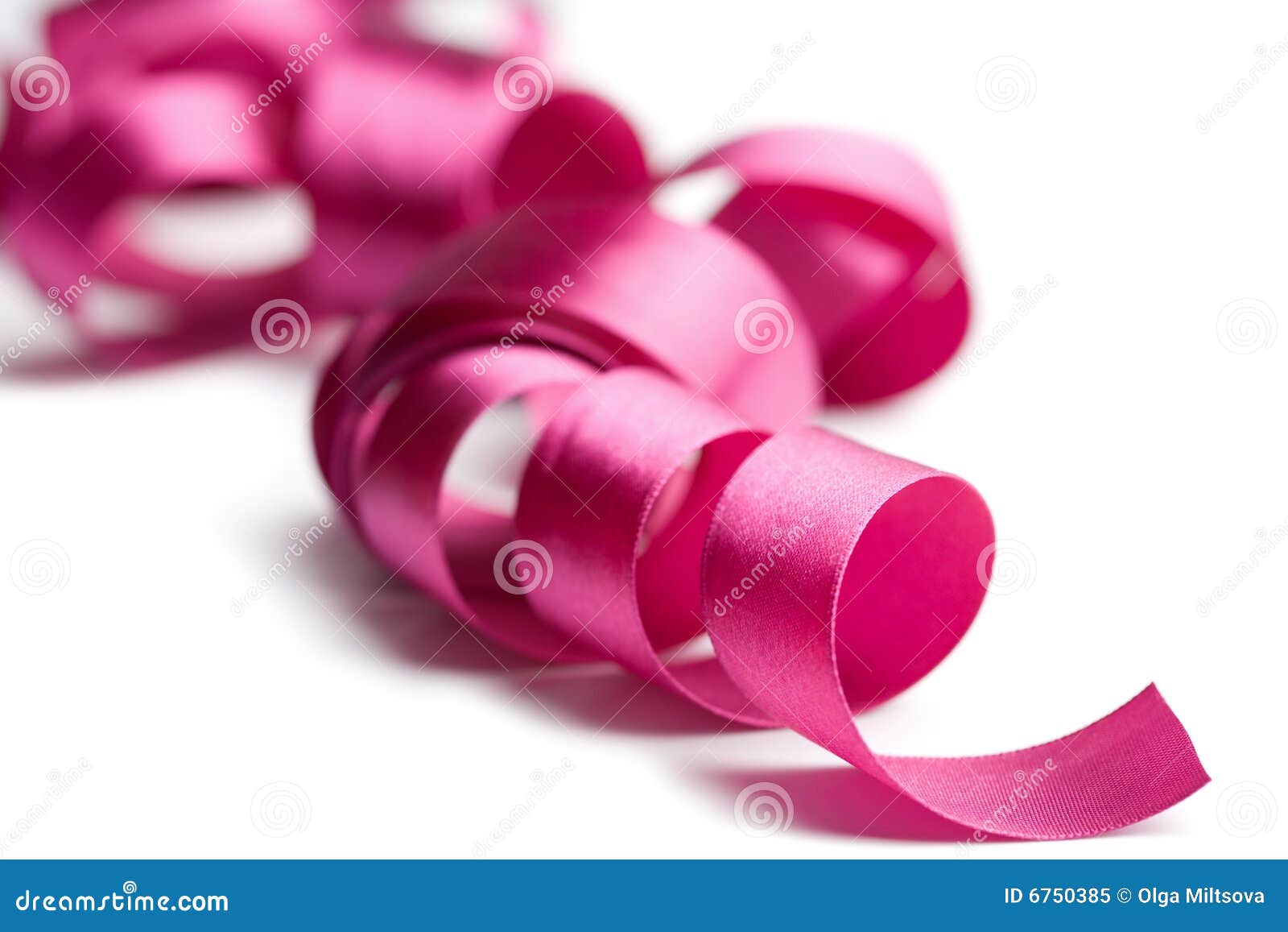 Beautiful Pink Ribbon Isolated Stock Image - Image of isolated, texture ...