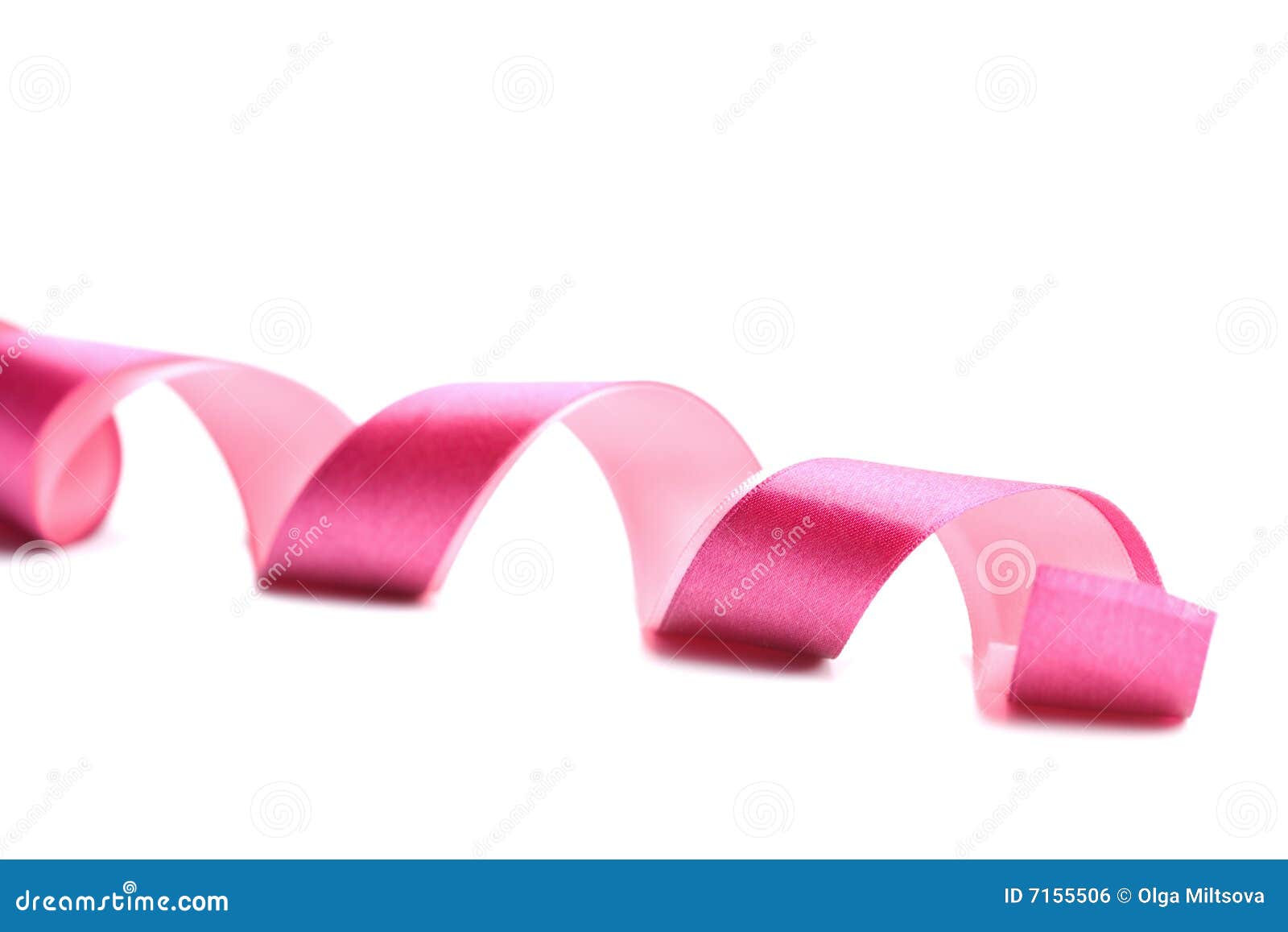 Beautiful Pink Ribbon Isolated Stock Photo - Image of decorate, ribbon ...
