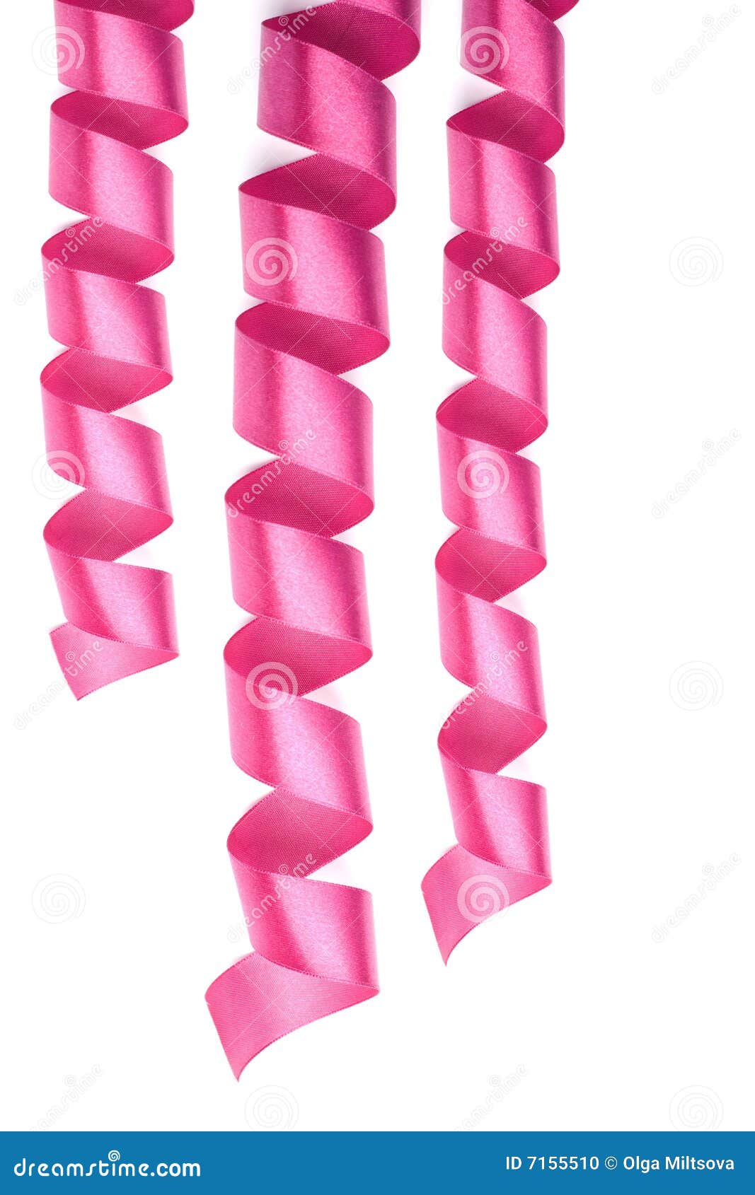 Beautiful Pink Ribbons Isolated Stock Photo - Image of circle, abstract ...