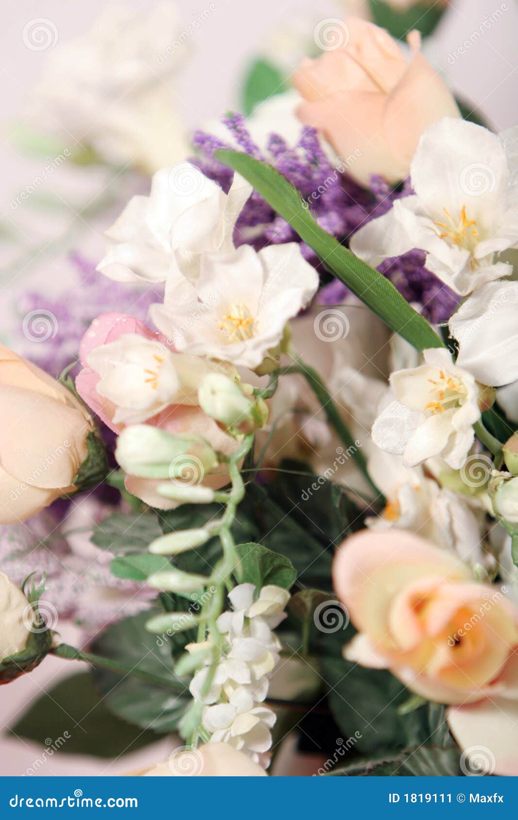 Beautiful Pink Roses, White Orchids and Mixed Flowers Stock Image ...