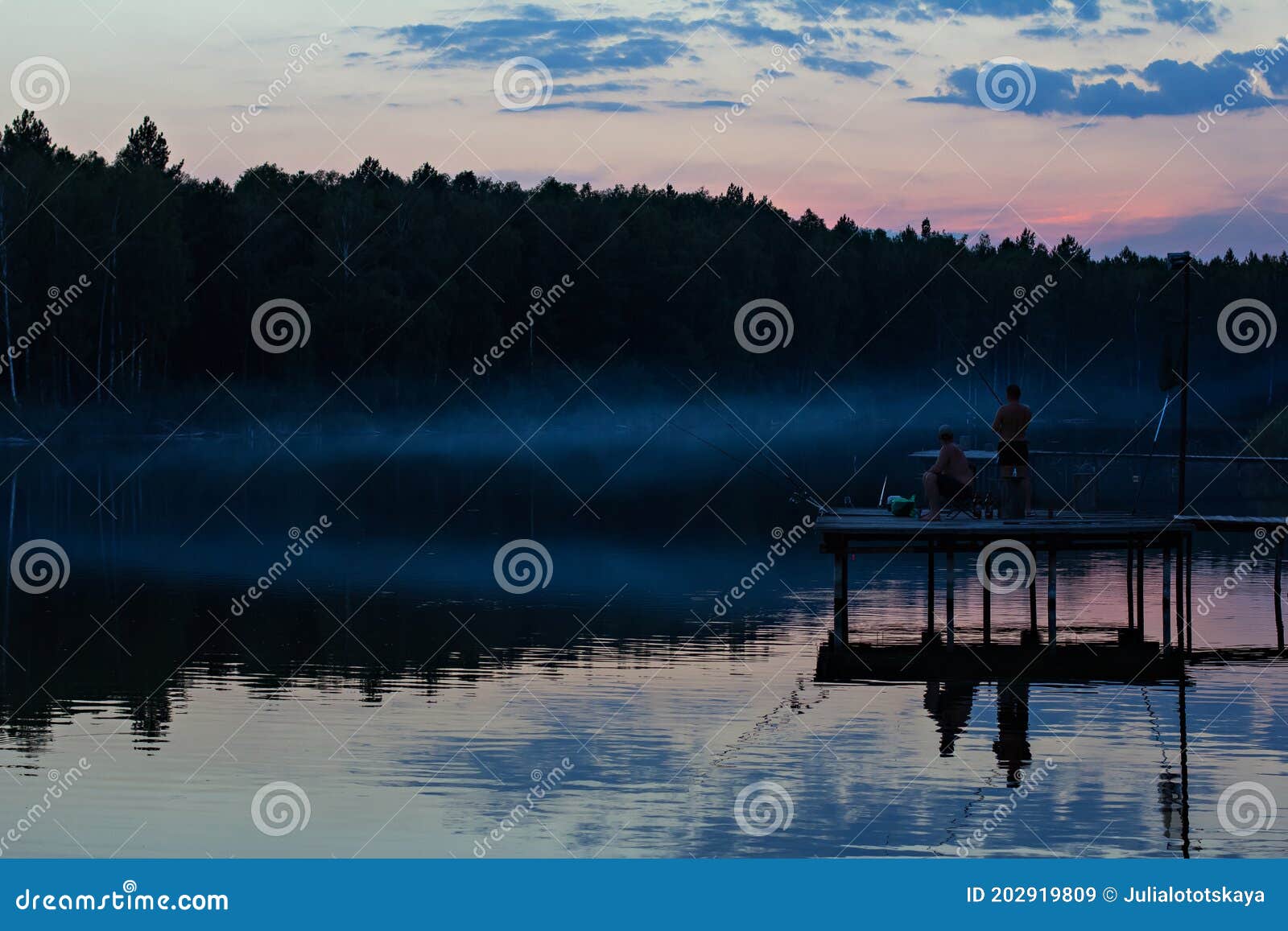 Beautiful Pink Sunset by the River Editorial Stock Image - Image of ...