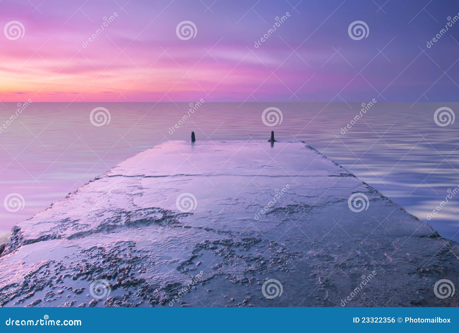 Beautiful Pink Sunset on the Sea Stock Photo - Image of scene, romantic ...