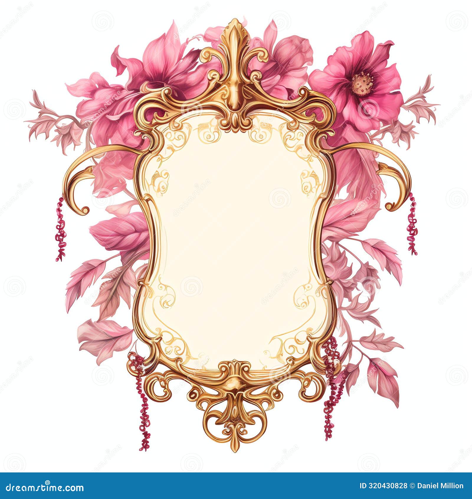Beautiful Pink Wanted Scroll Clipart Illustration Stock Illustration ...