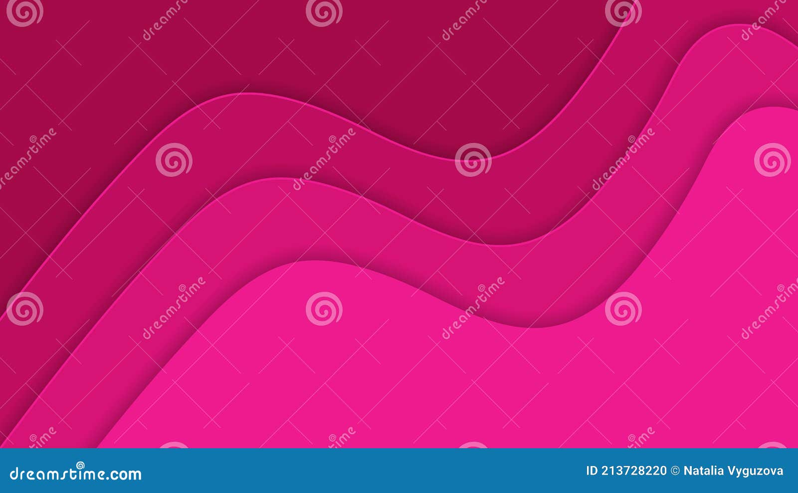 Beautiful Pink Wavy Background is Made in Layer Style Stock Vector ...