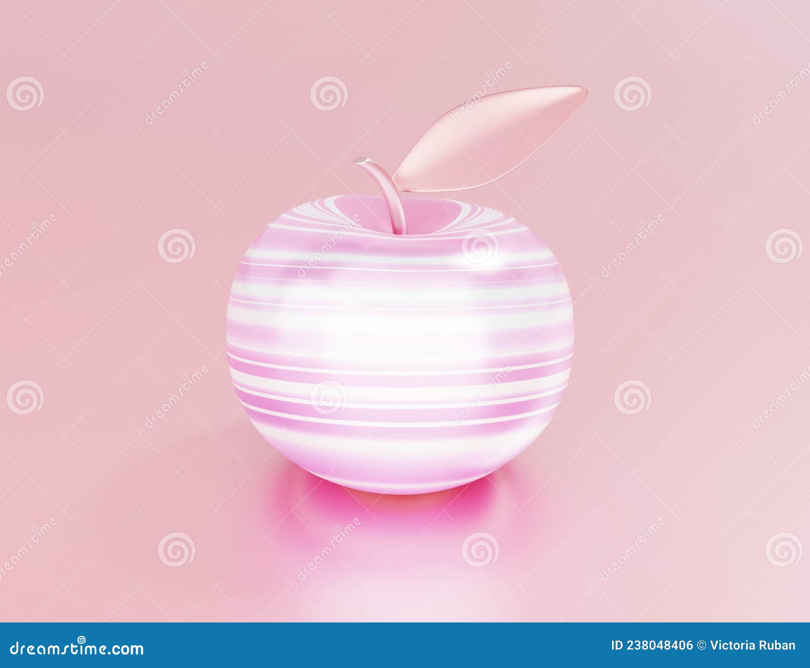 Beautiful pinkl Apple stock illustration. Illustration of beauty ...