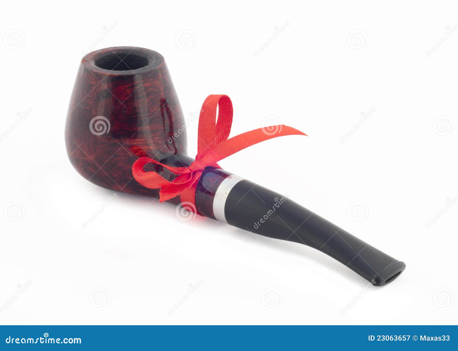Beautiful Pipe with a Red Bow. Stock Image - Image of life, healthcare ...