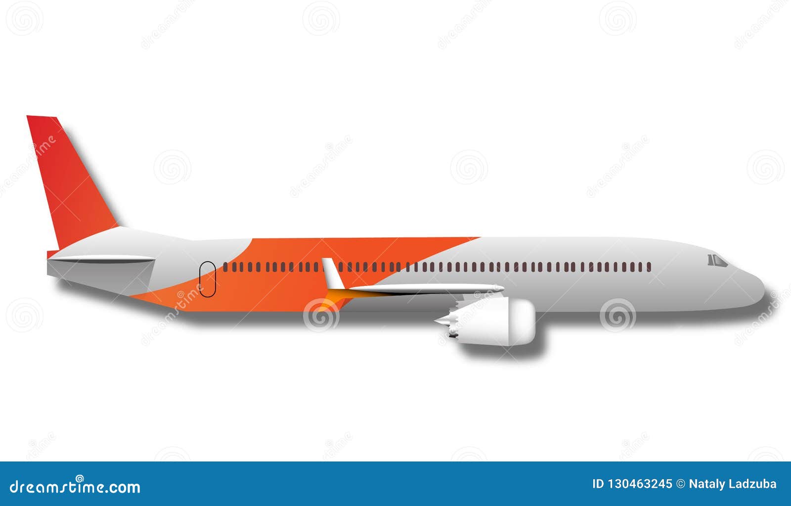 Plane on White Background Side View in Horizontal Position Stock ... Plane on White Background Side View in Horizontal Position Stock ...