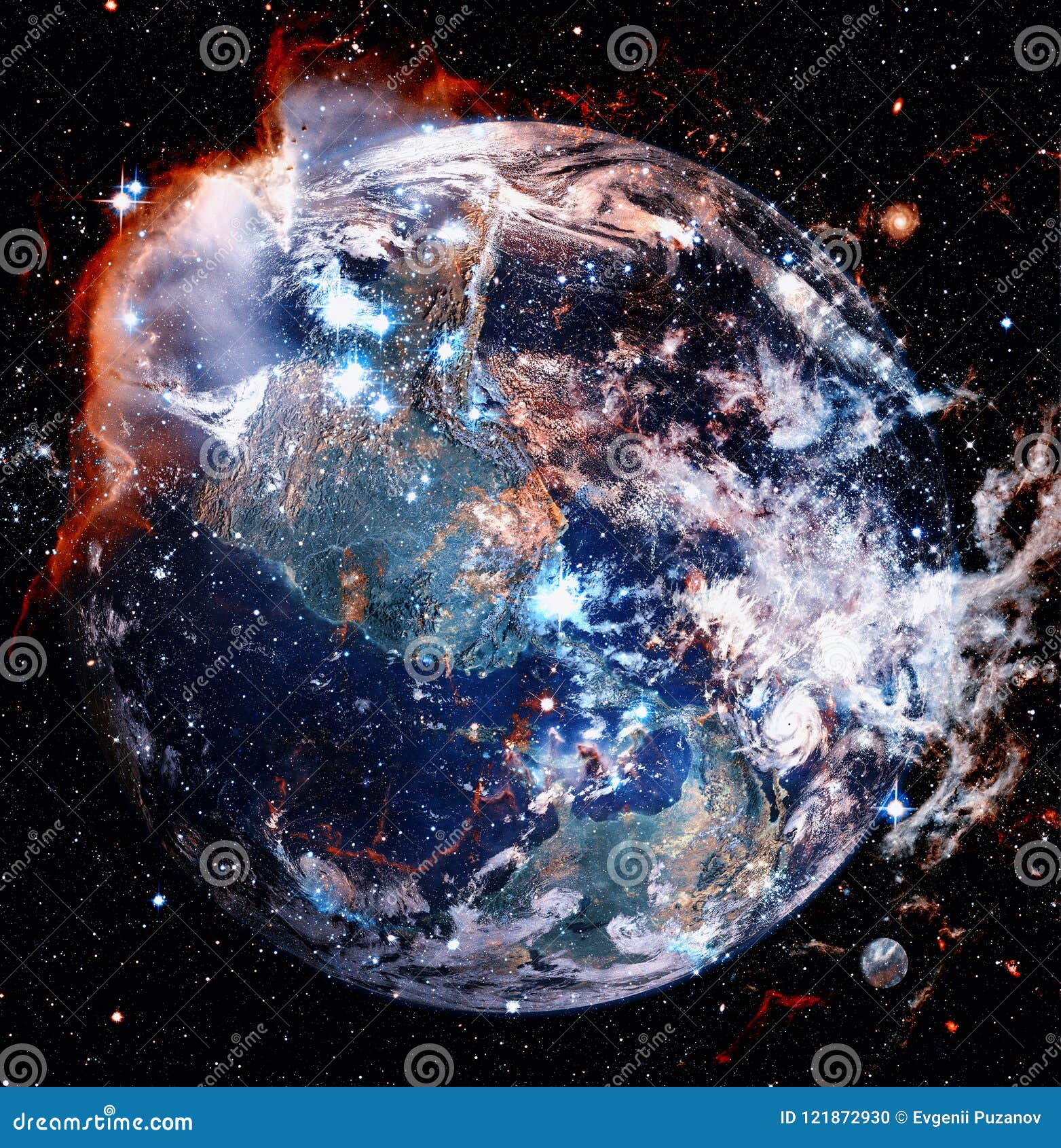 Beautiful Planet Earth in Outer Space. Elements of this Image Furnished ...