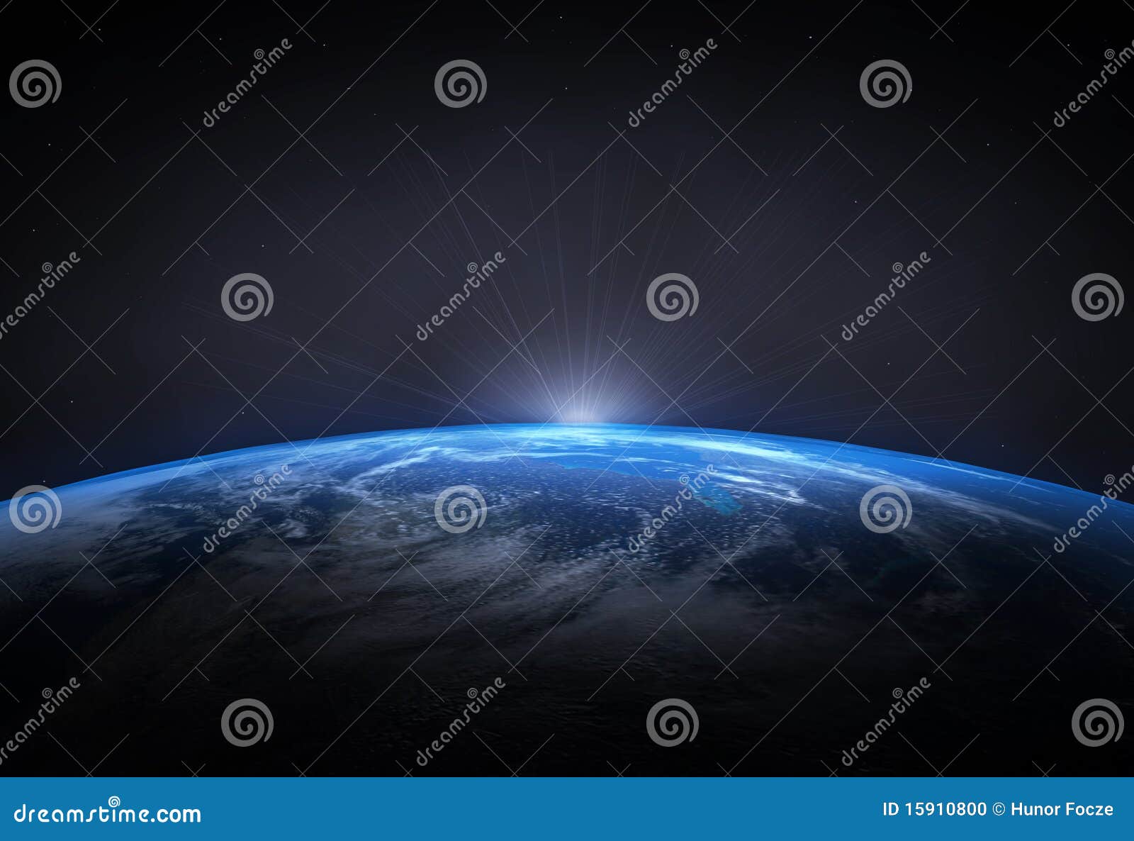 Beautiful Planet Earth With Night City Lights, View From Space With ...