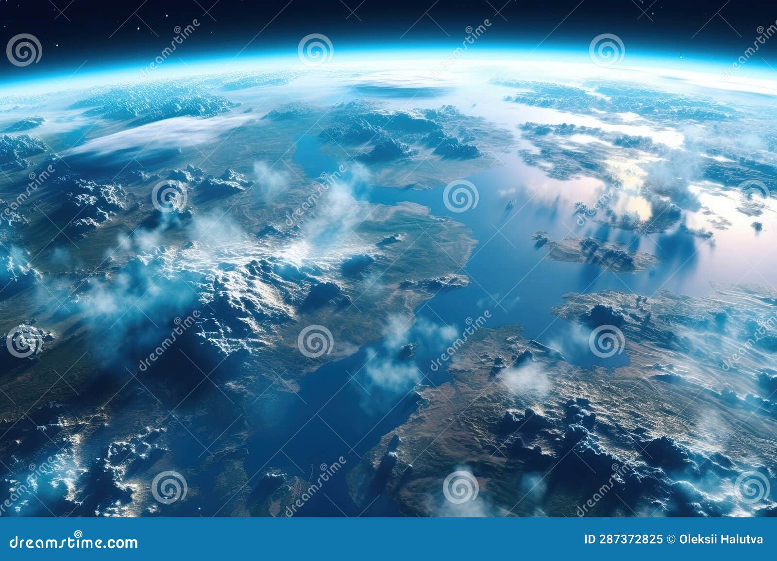 Beautiful Planet Earth Seen from Space, Aerial View Stock Image - Image ...