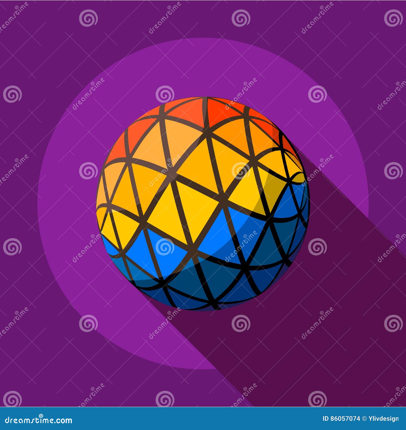 Beautiful Planet Icon, Flat Style Stock Vector - Illustration of shape ...