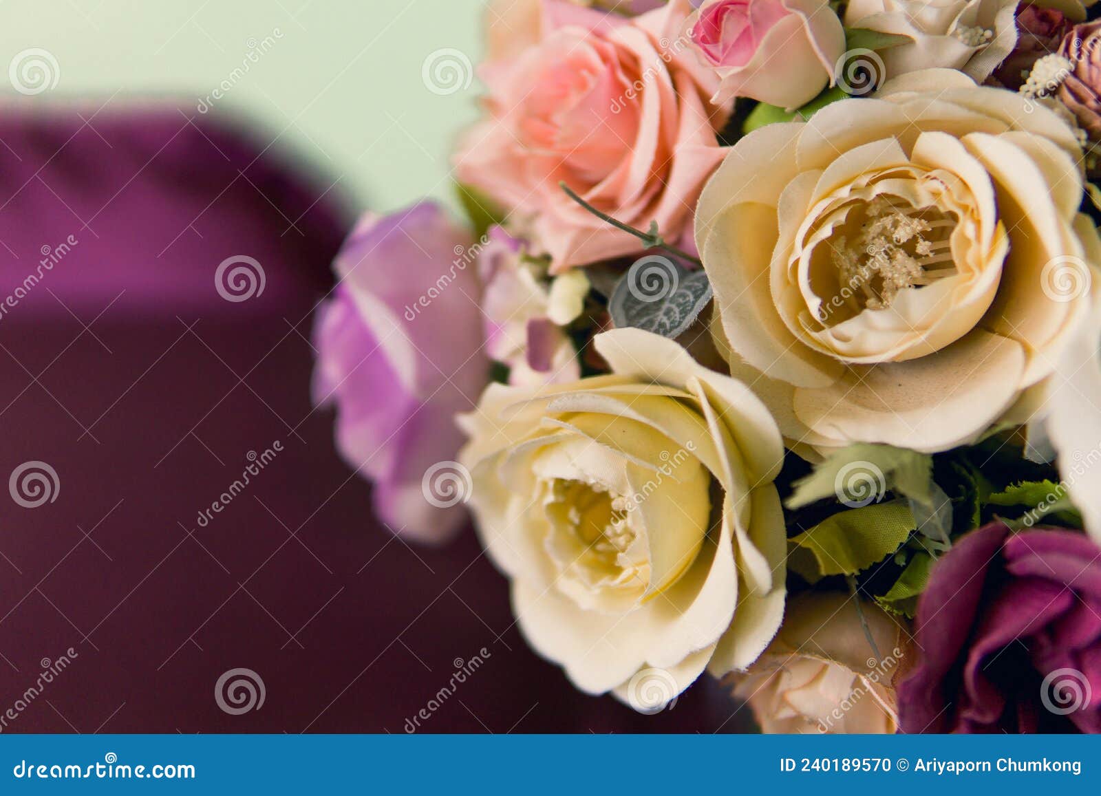 Beautiful Plastic Rose Flower Background Stock Photo - Image of pink ...