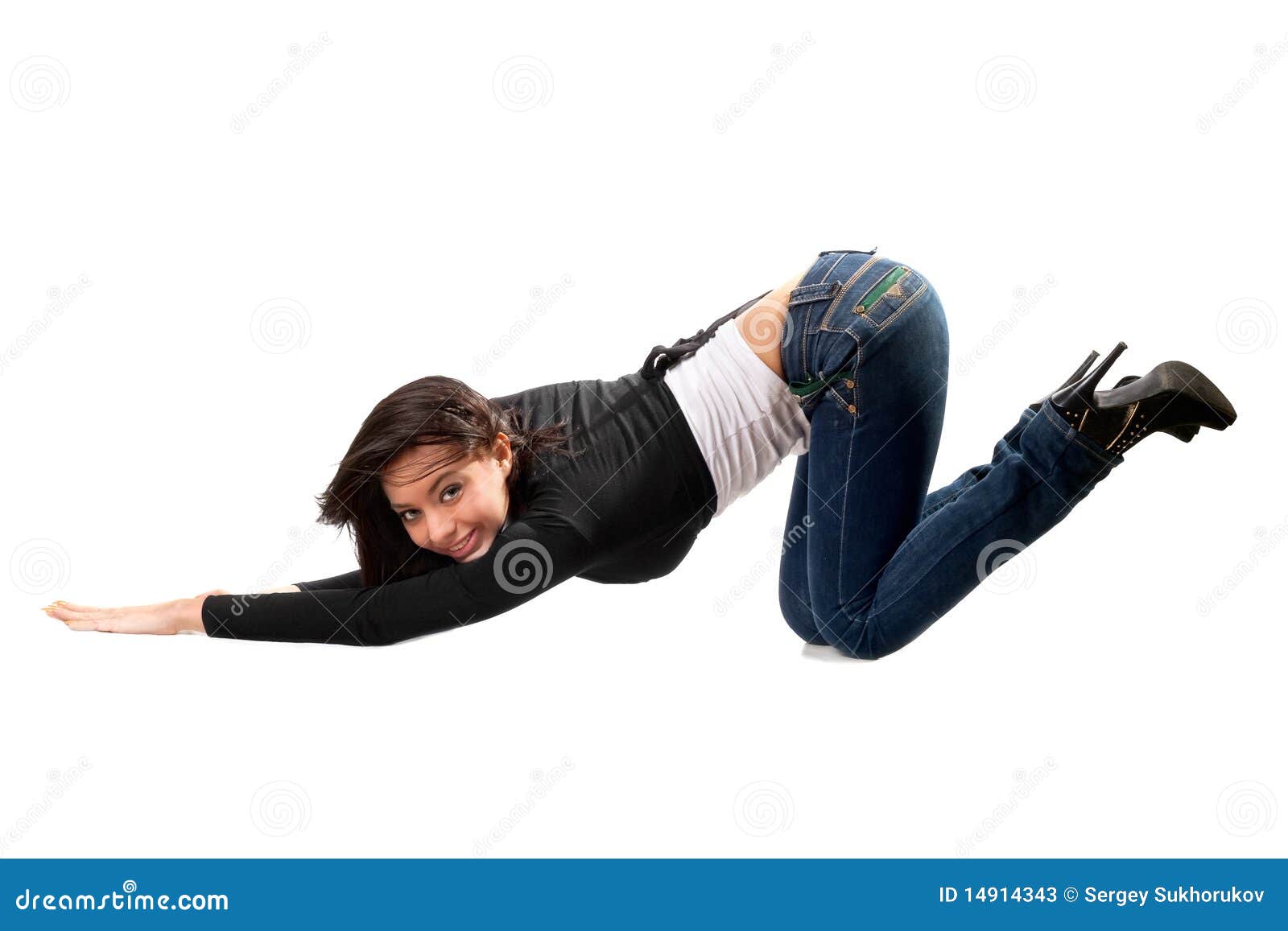 Beautiful Playful Young Brunette Stock Image Image Of Caucasian Expression 14914343