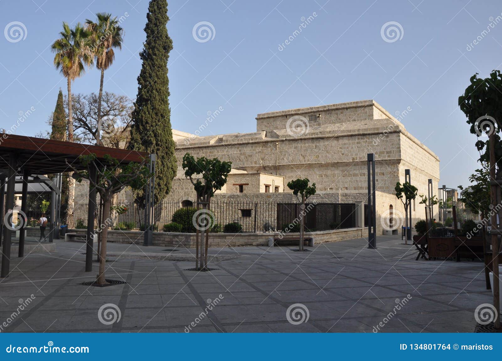 The Beautiful Plaza Limassol Castle in Cyprus Editorial Stock Image ...