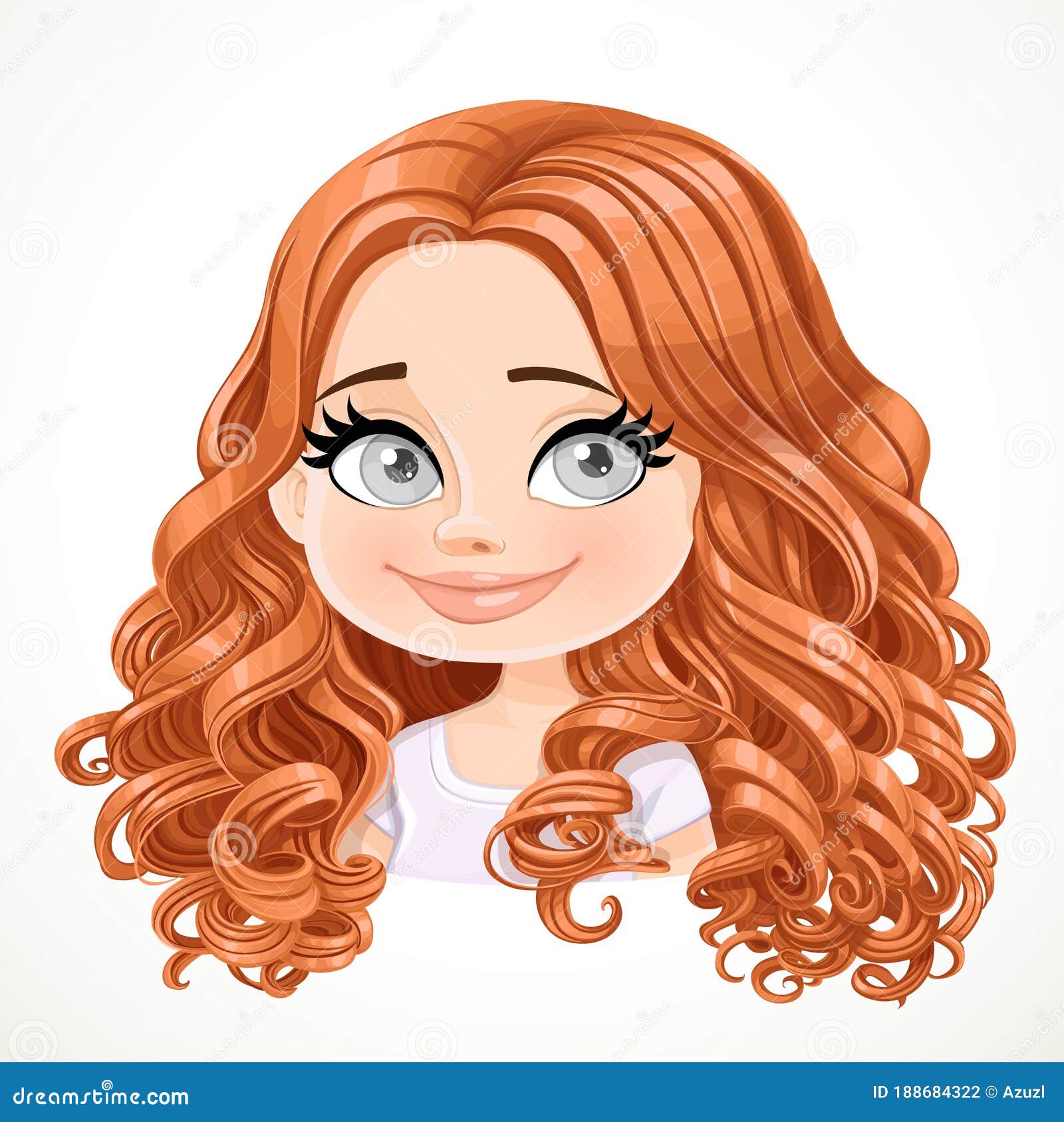 Beautiful Pleased Smiling Cartoon Brunette Girl with Brown Hair ... Beautiful Pleased Smiling Cartoon Brunette Girl with Brown Hair ...