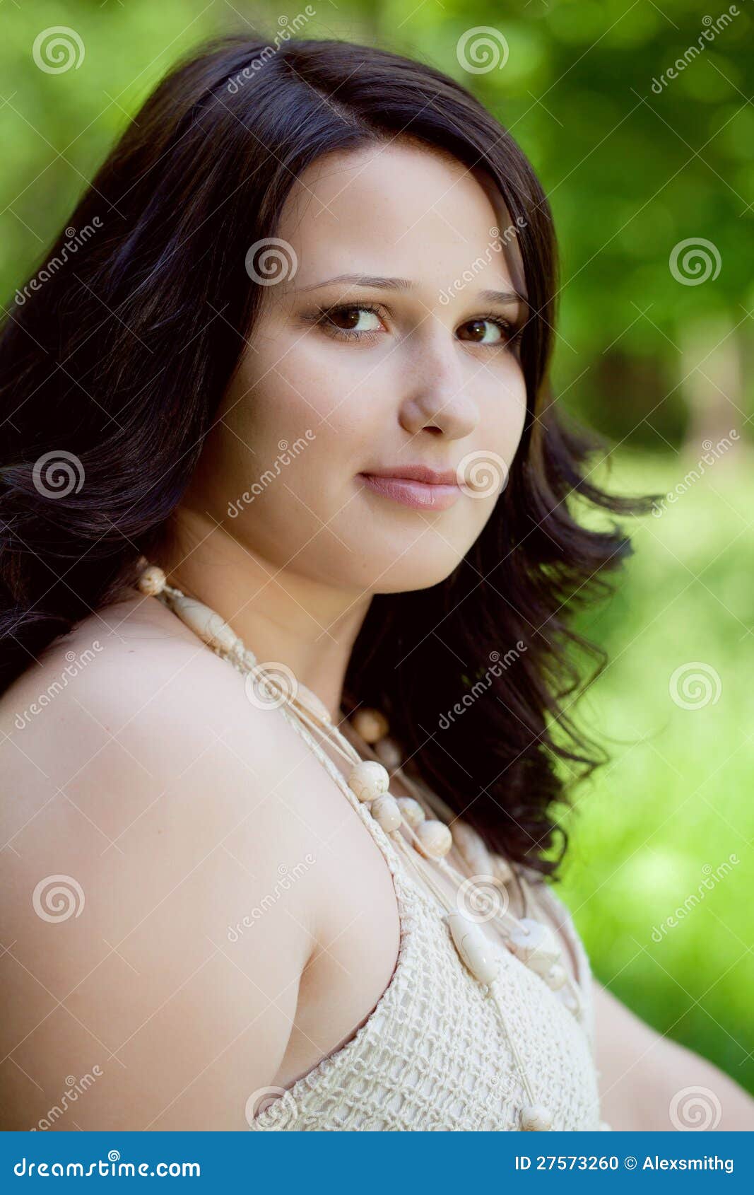 Beautiful Plus Size Model Outdoors Stock Photo - Image of cheerful ...