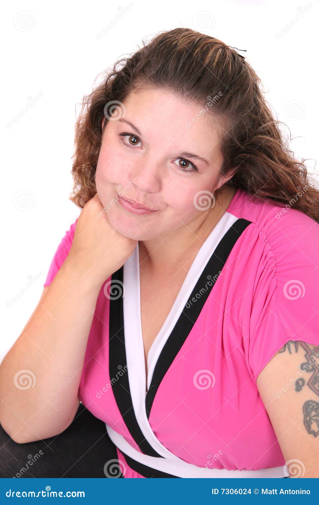 Beautiful plus size woman stock photo. Image of eyes, lady - 7306024