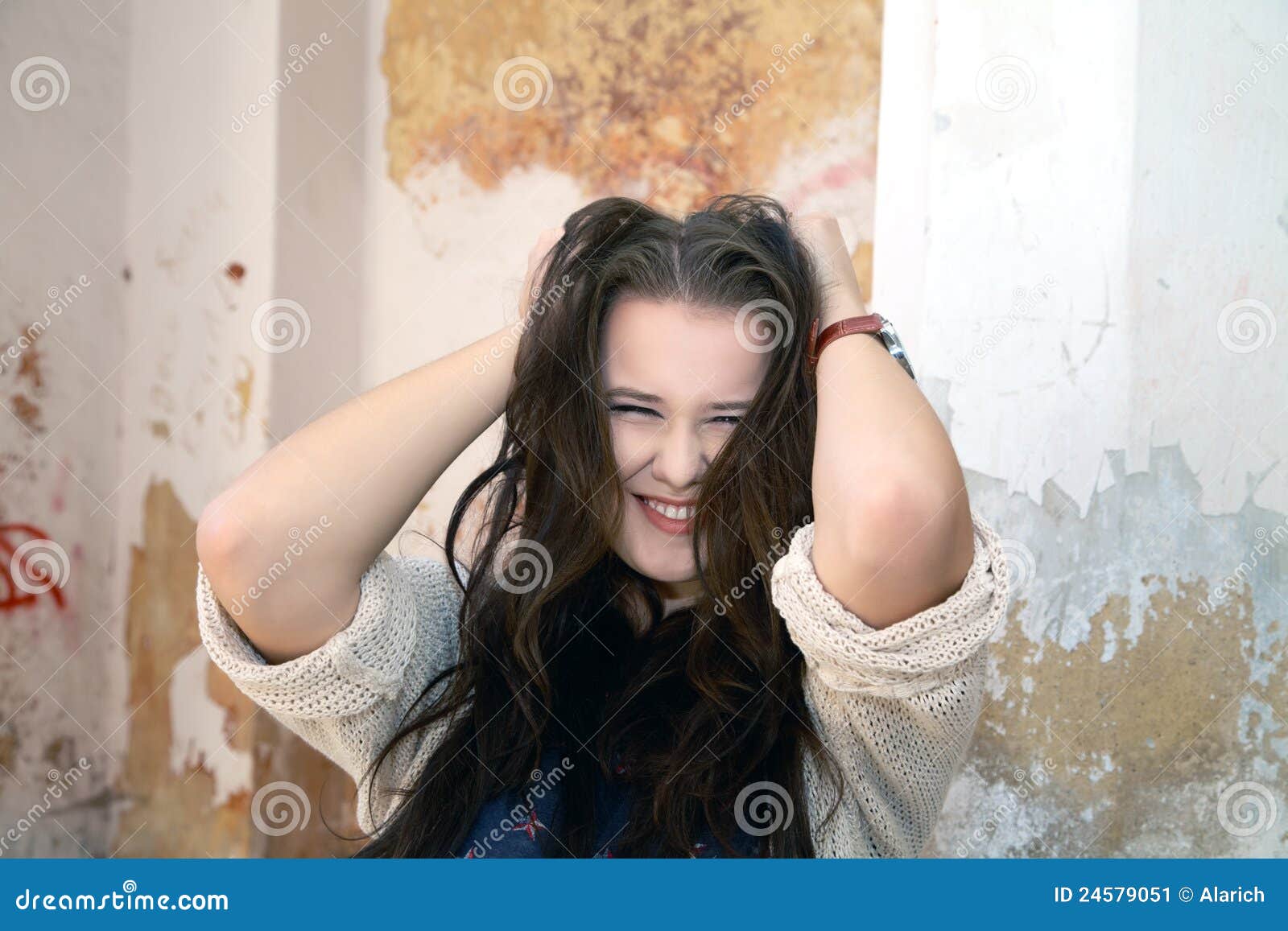 Beautiful Plus Size Woman Expresses Delight Stock Image - Image of ...
