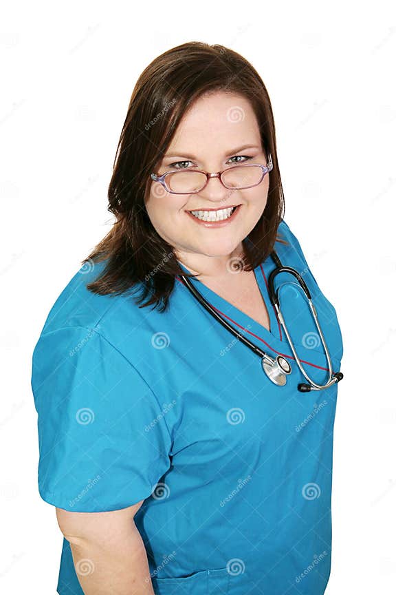 Beautiful Plus-sized Nurse stock image. Image of doctor - 4167467