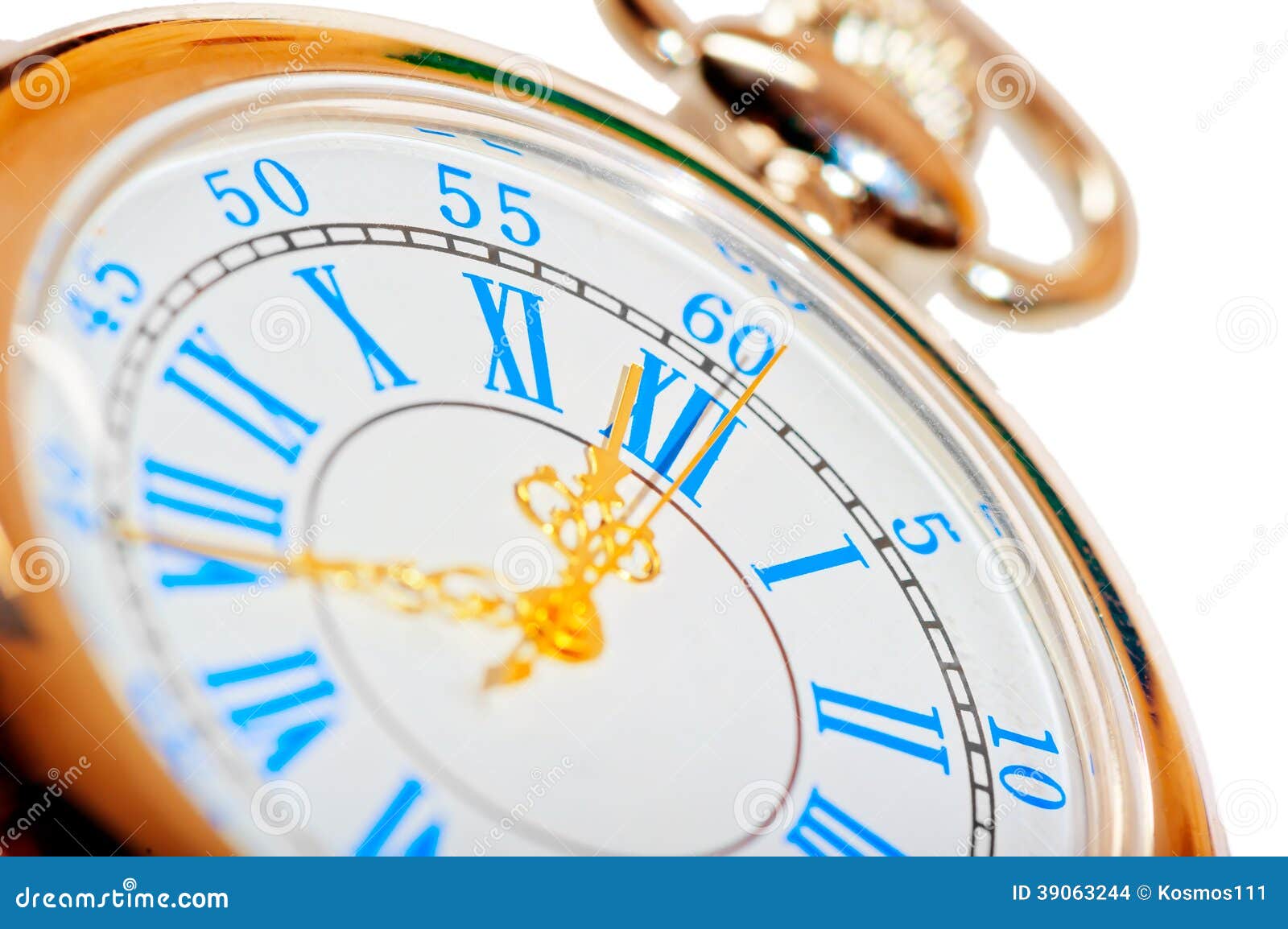 Beautiful Pocket Watch with Gold Hands Stock Photo - Image of ...