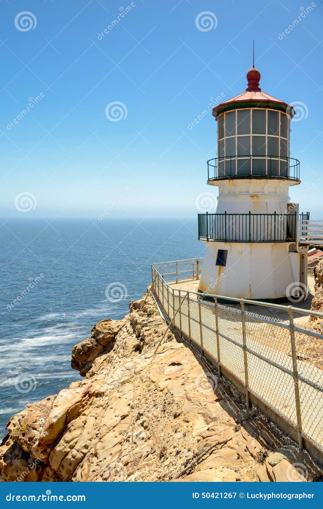 Beautiful Point Reyes Lighthouse, California Stock Image - Image of ...