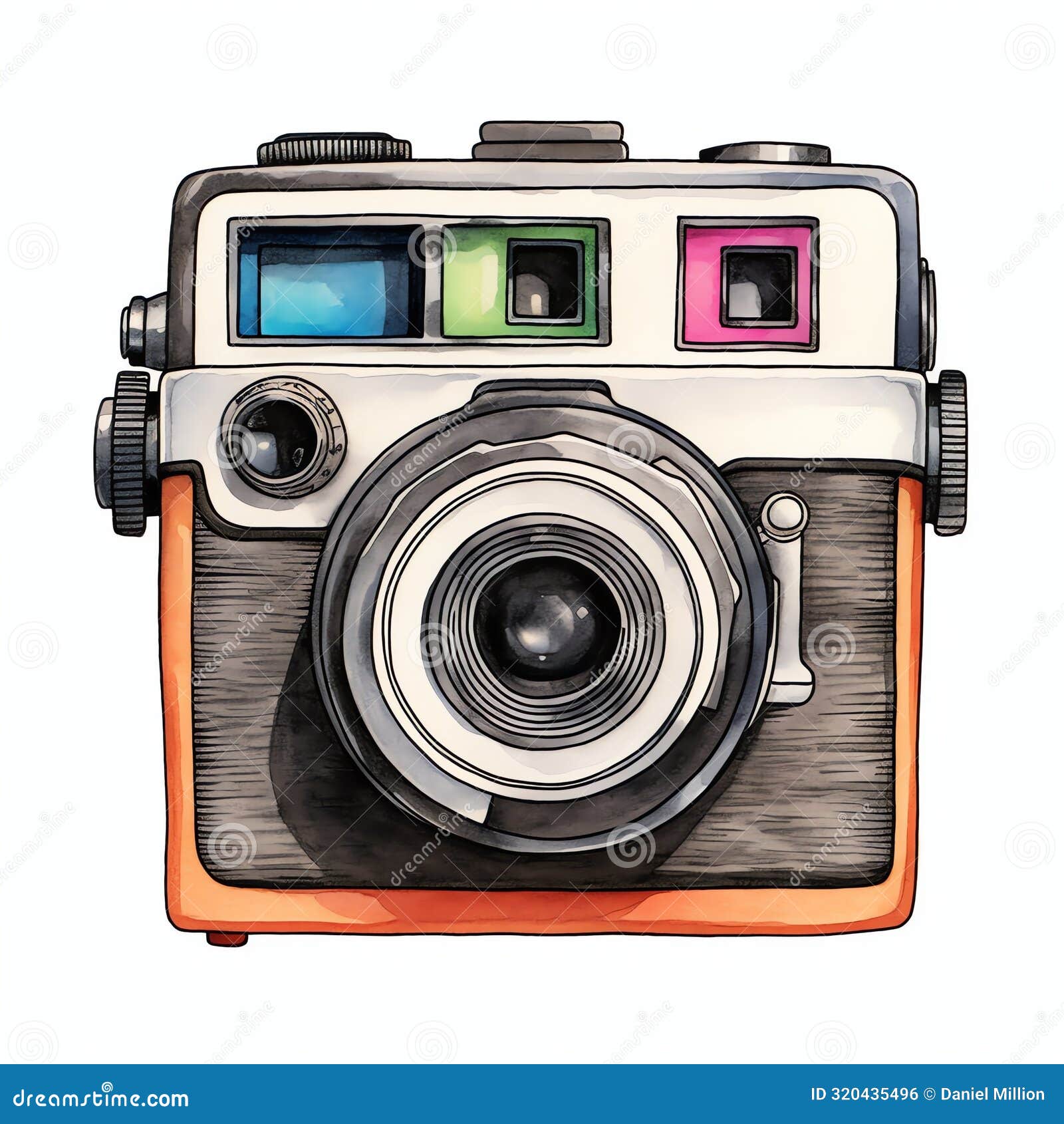 Beautiful Polaroid Camera Clipart Illustration Royalty-Free Cartoon ...