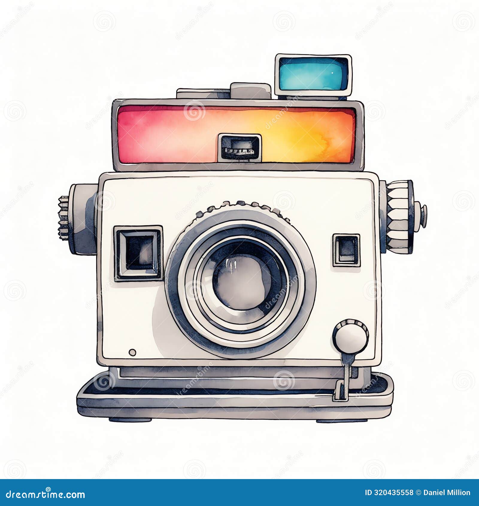 Beautiful Polaroid Camera Clipart Illustration Royalty-Free Cartoon ...