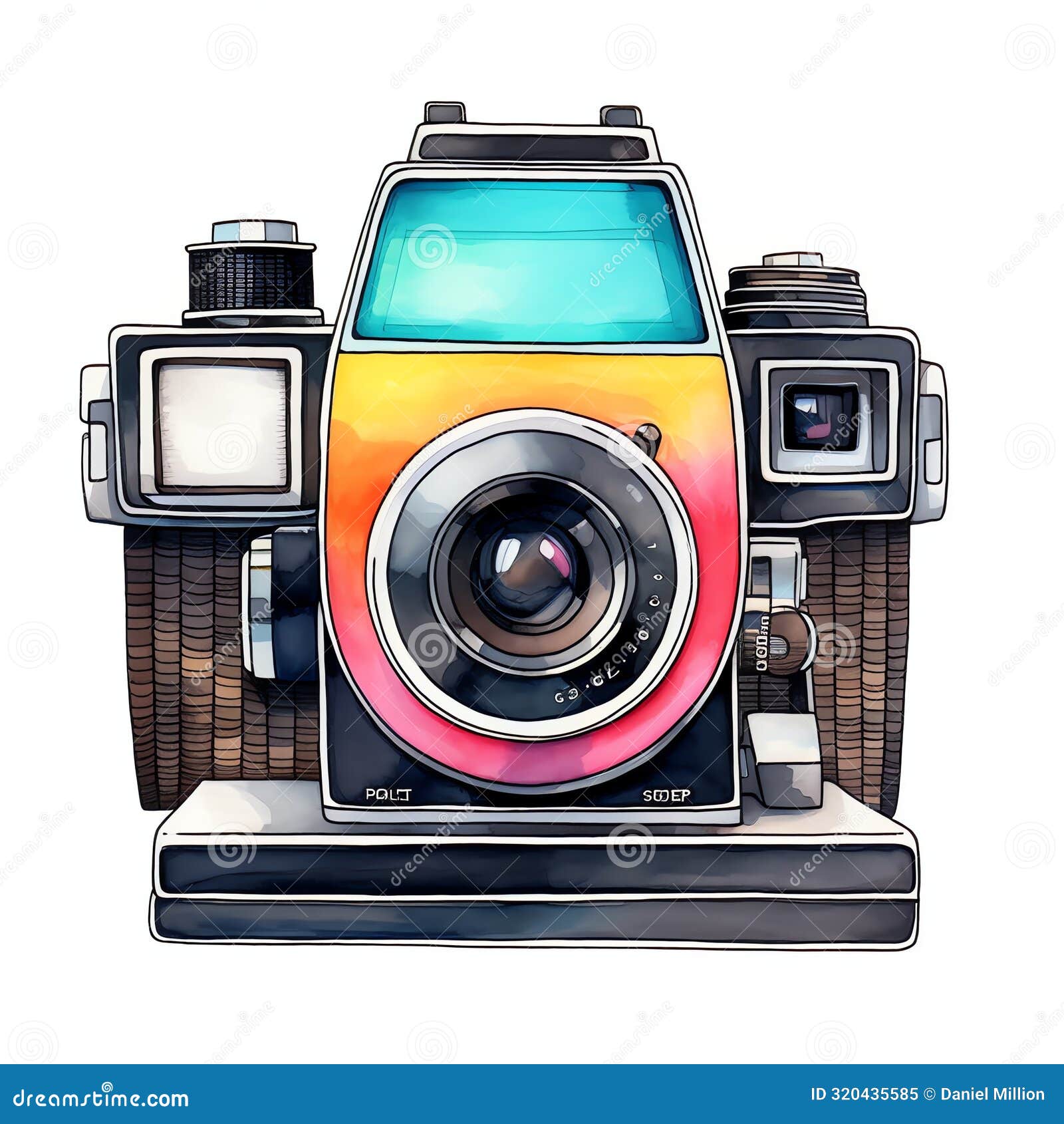Beautiful Polaroid Camera Clipart Illustration Royalty-Free Cartoon ...