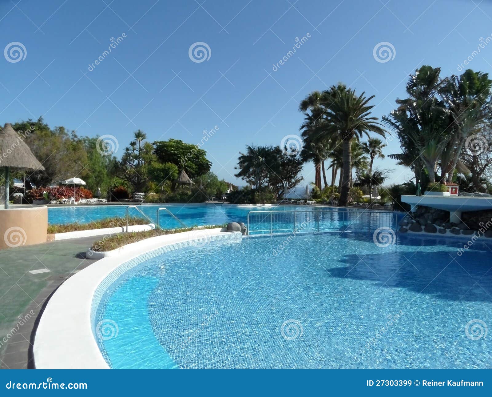 Beautiful Pool Area of a Tourist Resort Stock Image - Image of activity ...