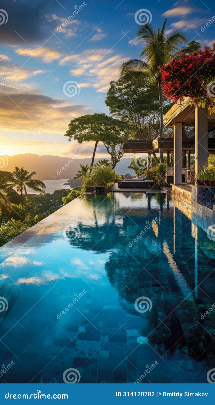 A beautiful pool with stock photo. Image of beauty, ocean - 314120782