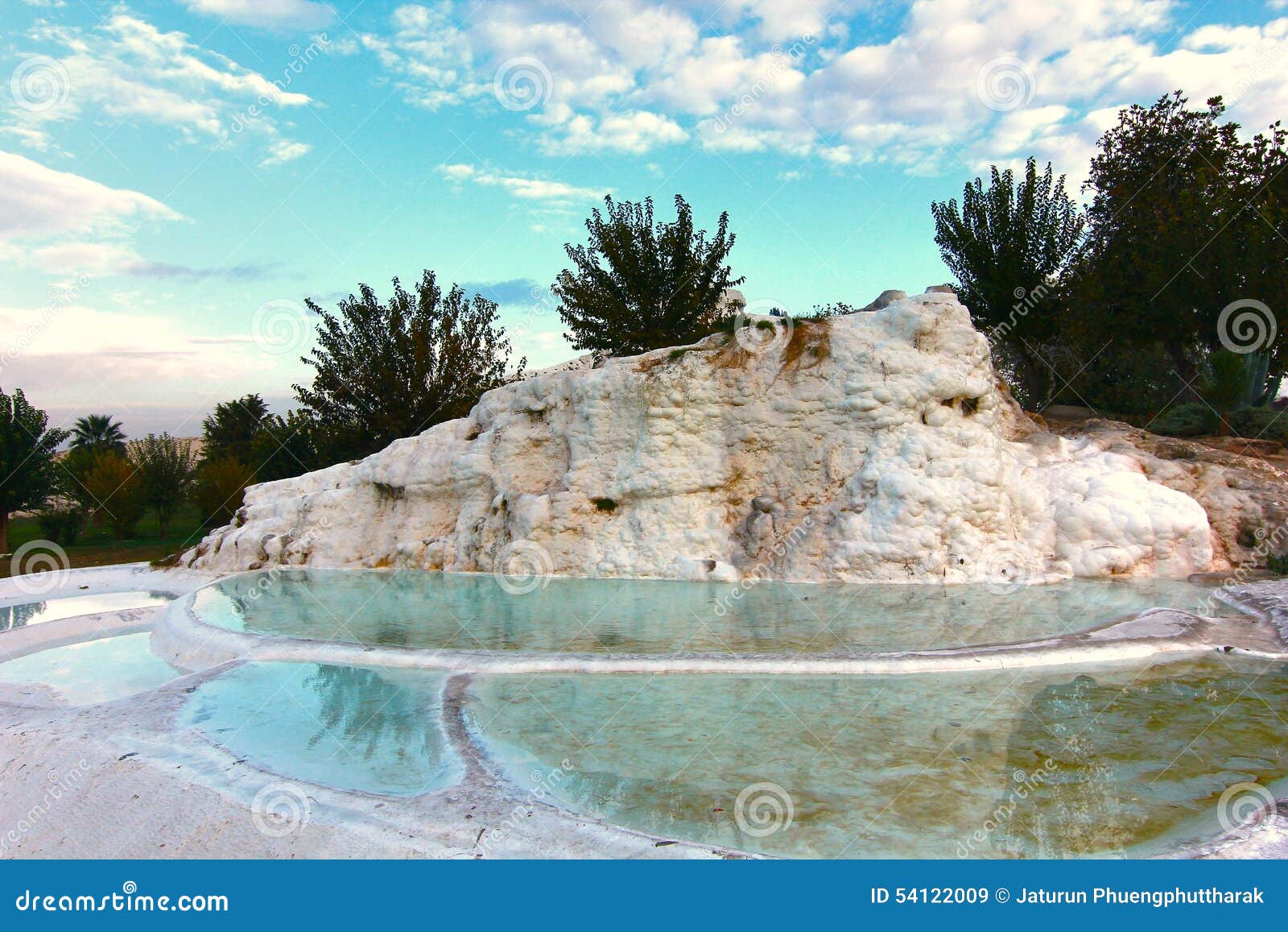 The Beautiful Pools in Pamukkale Turkey Stock Image - Image of ...