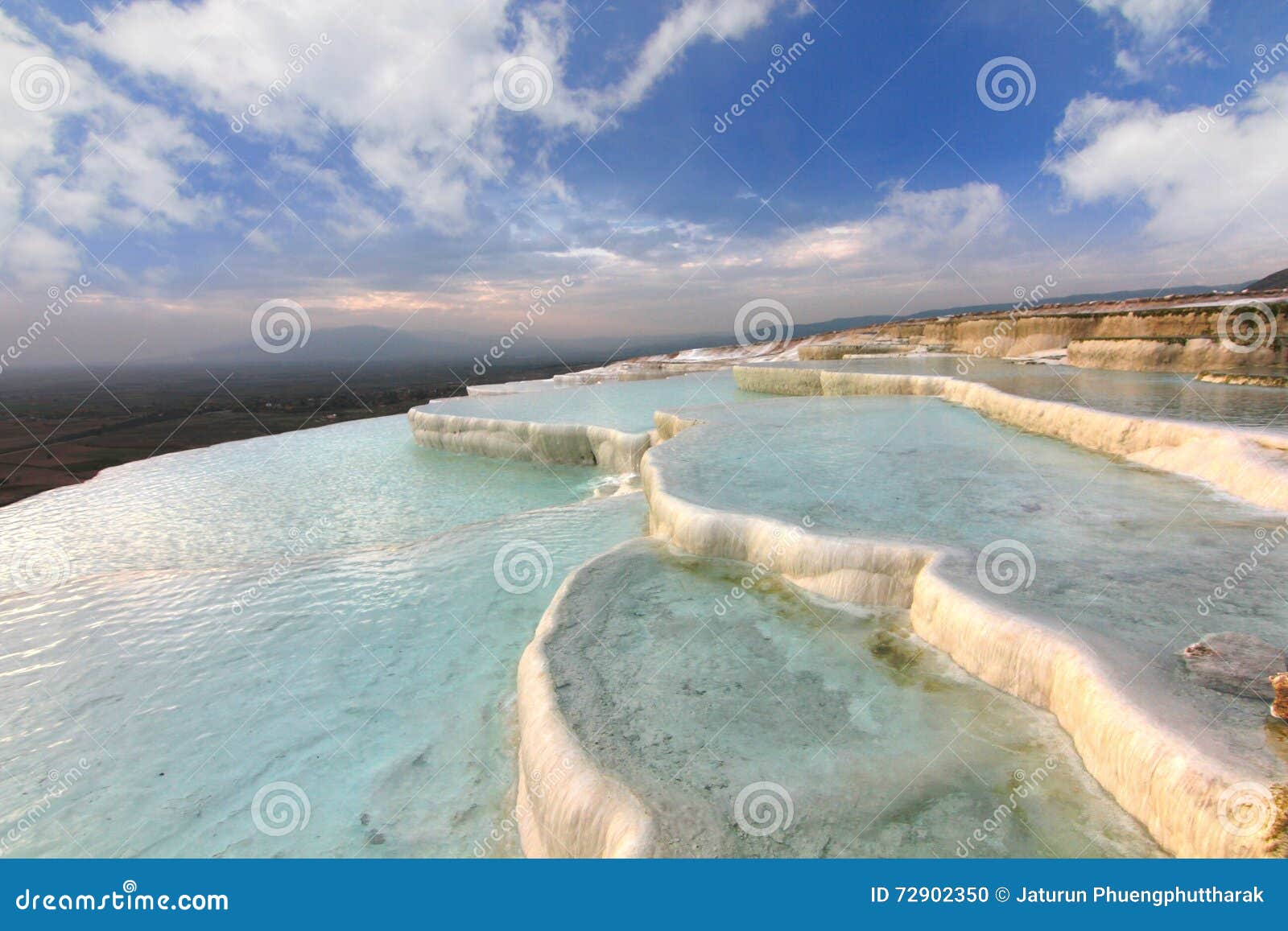 The Beautiful Pools in Pamukkale ,Turkey Stock Photo - Image of ...