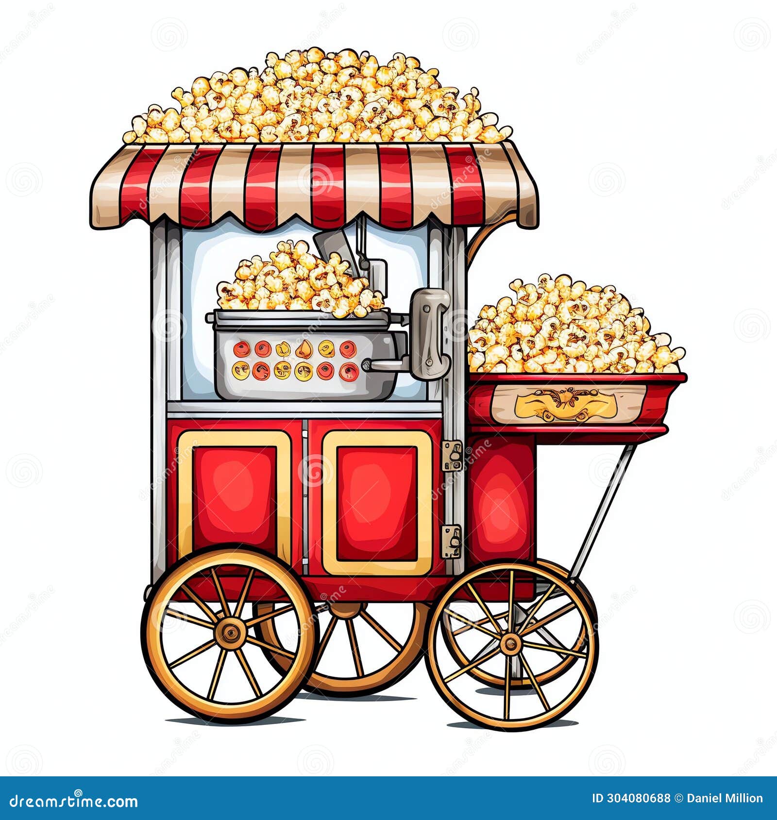Beautiful Popcorn Machine Clipart Illustration Stock Illustration ...