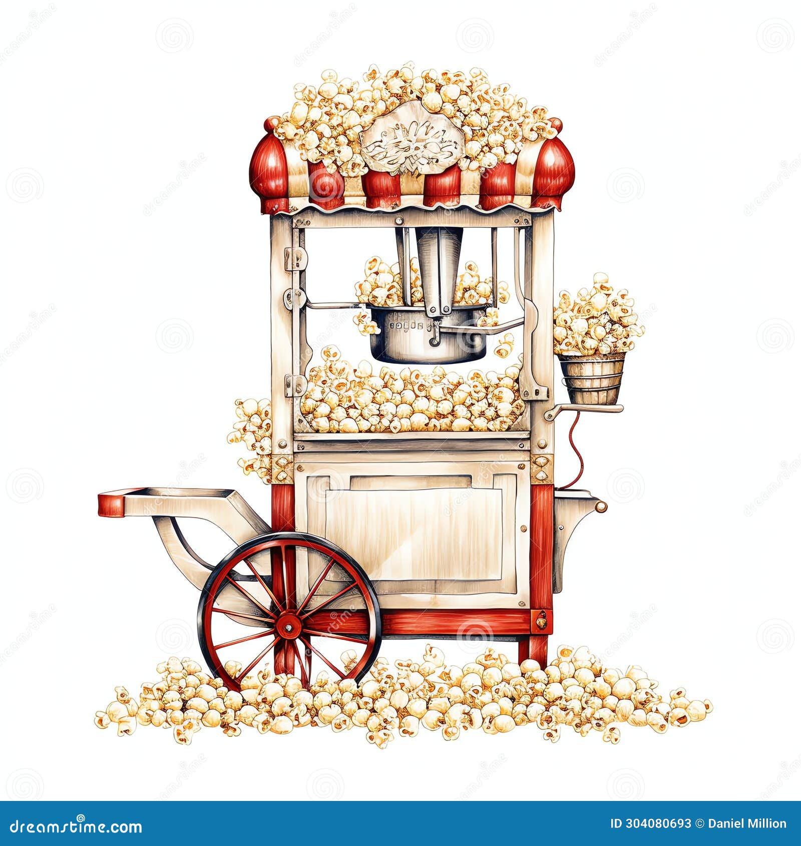 Beautiful Popcorn Machine Clipart Illustration Stock Illustration ...