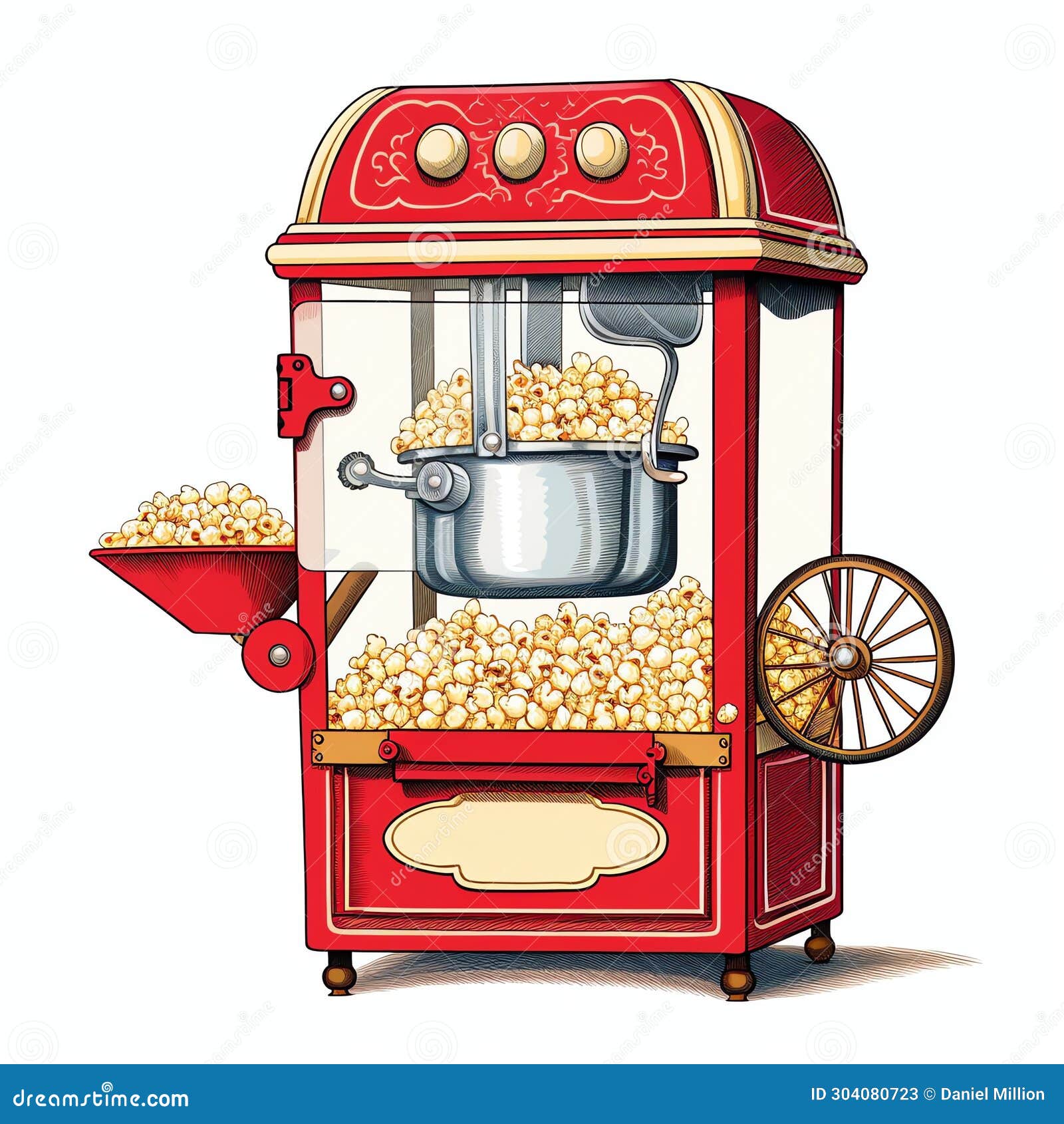 Beautiful Popcorn Machine Clipart Illustration Stock Illustration ...