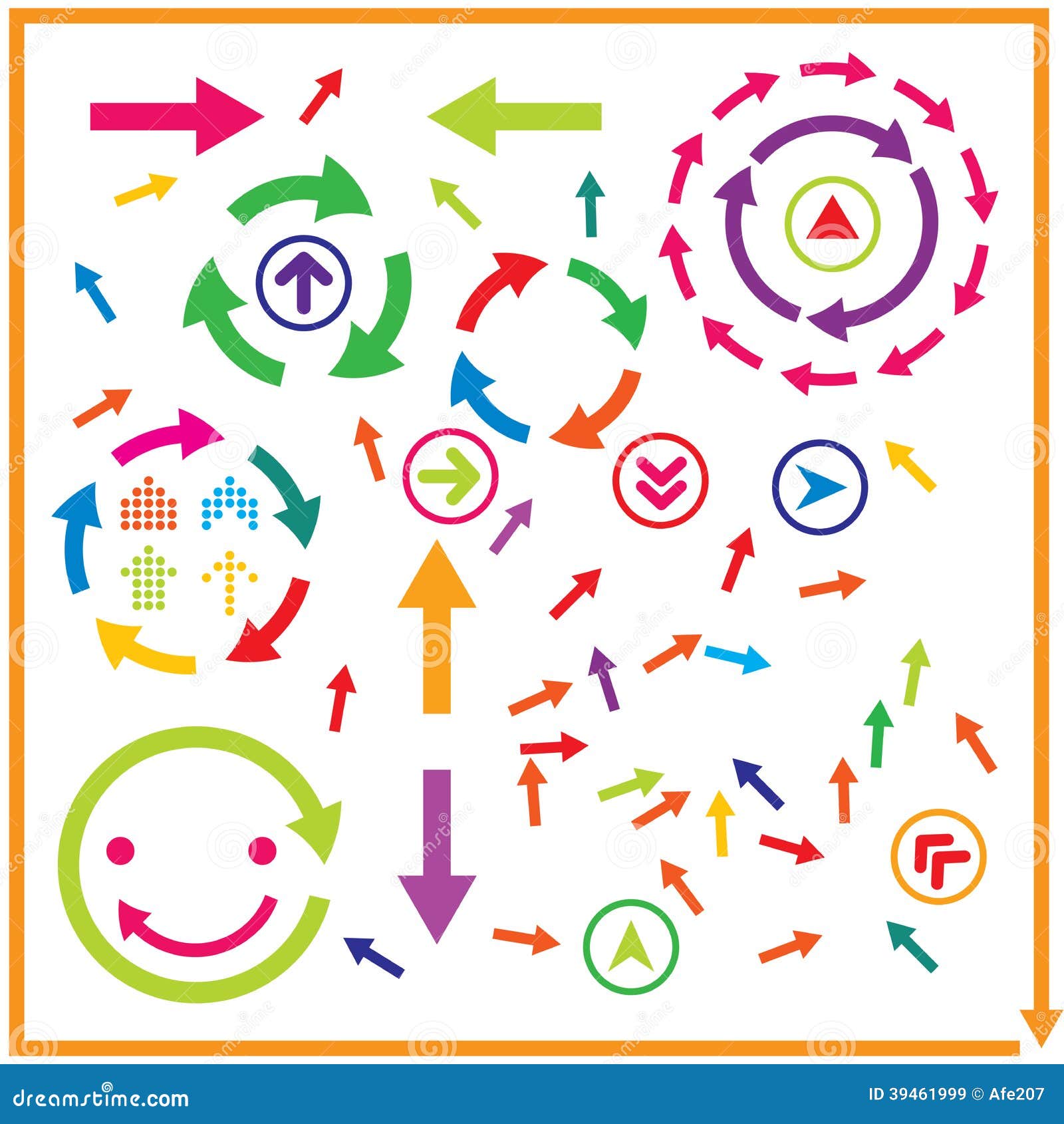 Beautiful Popular Arrow Sign Symbol Icon Set Stock Vector ...