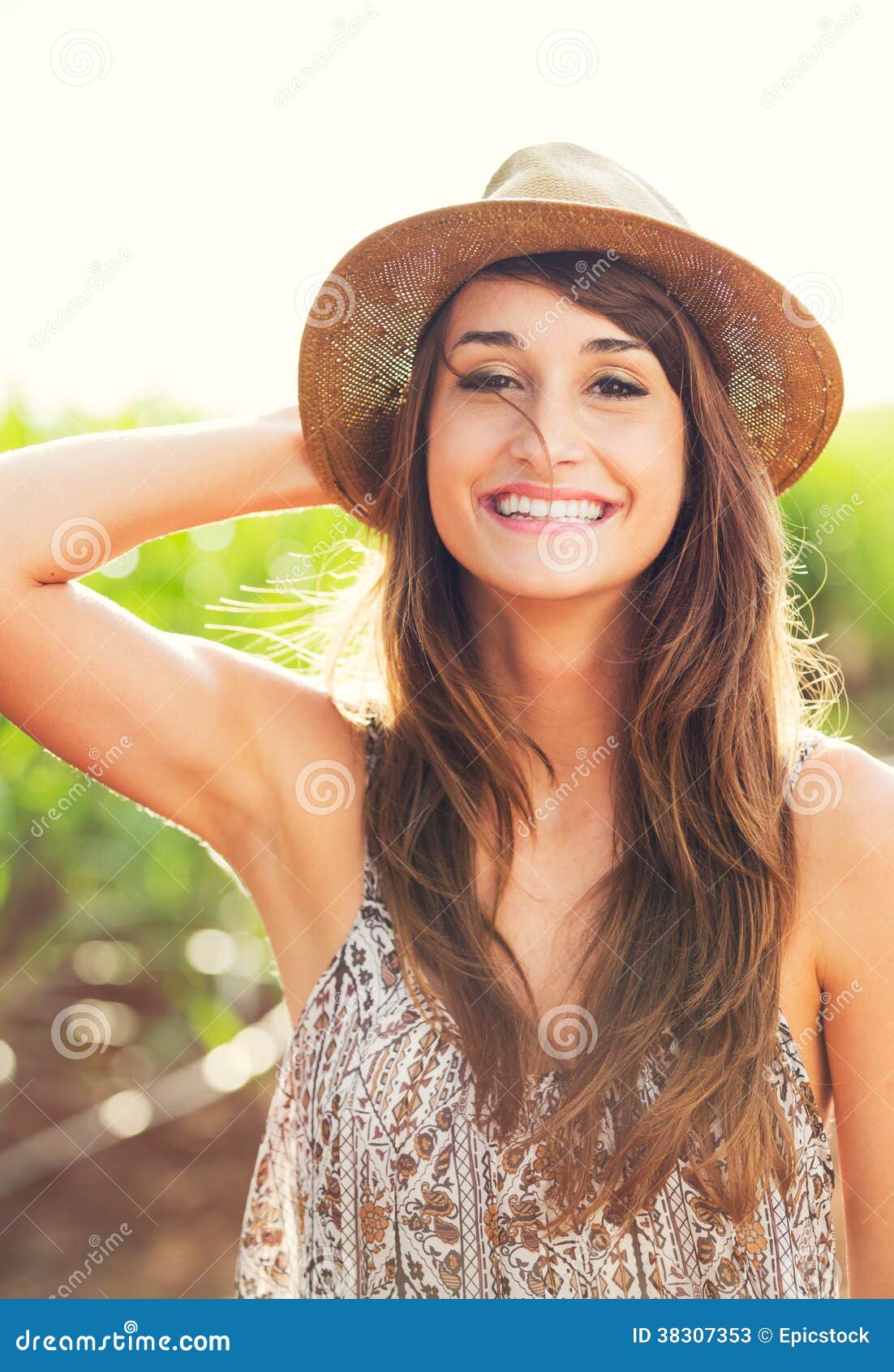 Beautiful Portrait Of A Carefree Happy Girl Stock Image Image Of