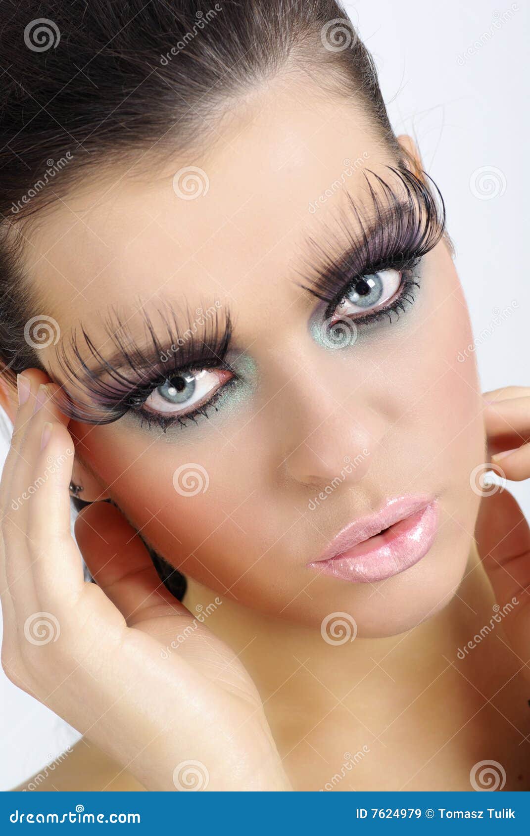 Beautiful Portrait. Creative Makeup Stock Image - Image of cosmetics ...