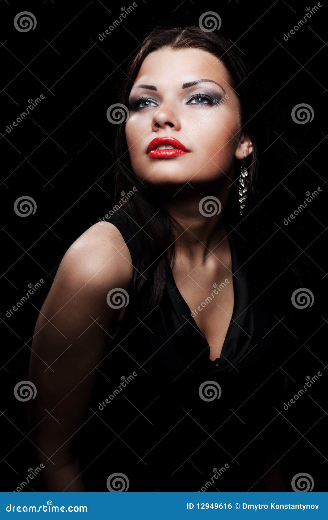 Beautiful Portrait of Elegant Woman Stock Photo - Image of person ...