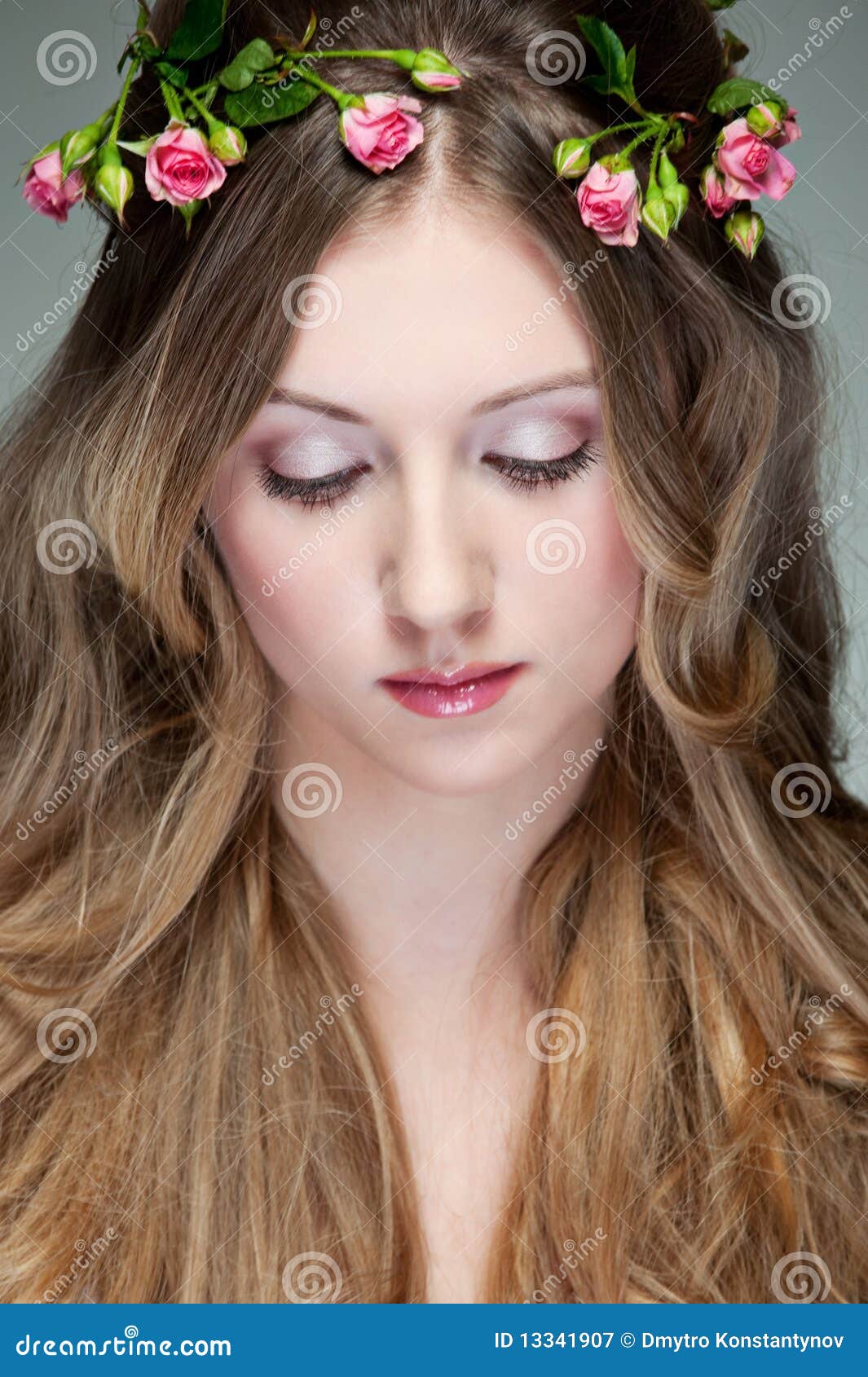Beautiful Portrait of Lovely Model Stock Image - Image of clean, grey ...