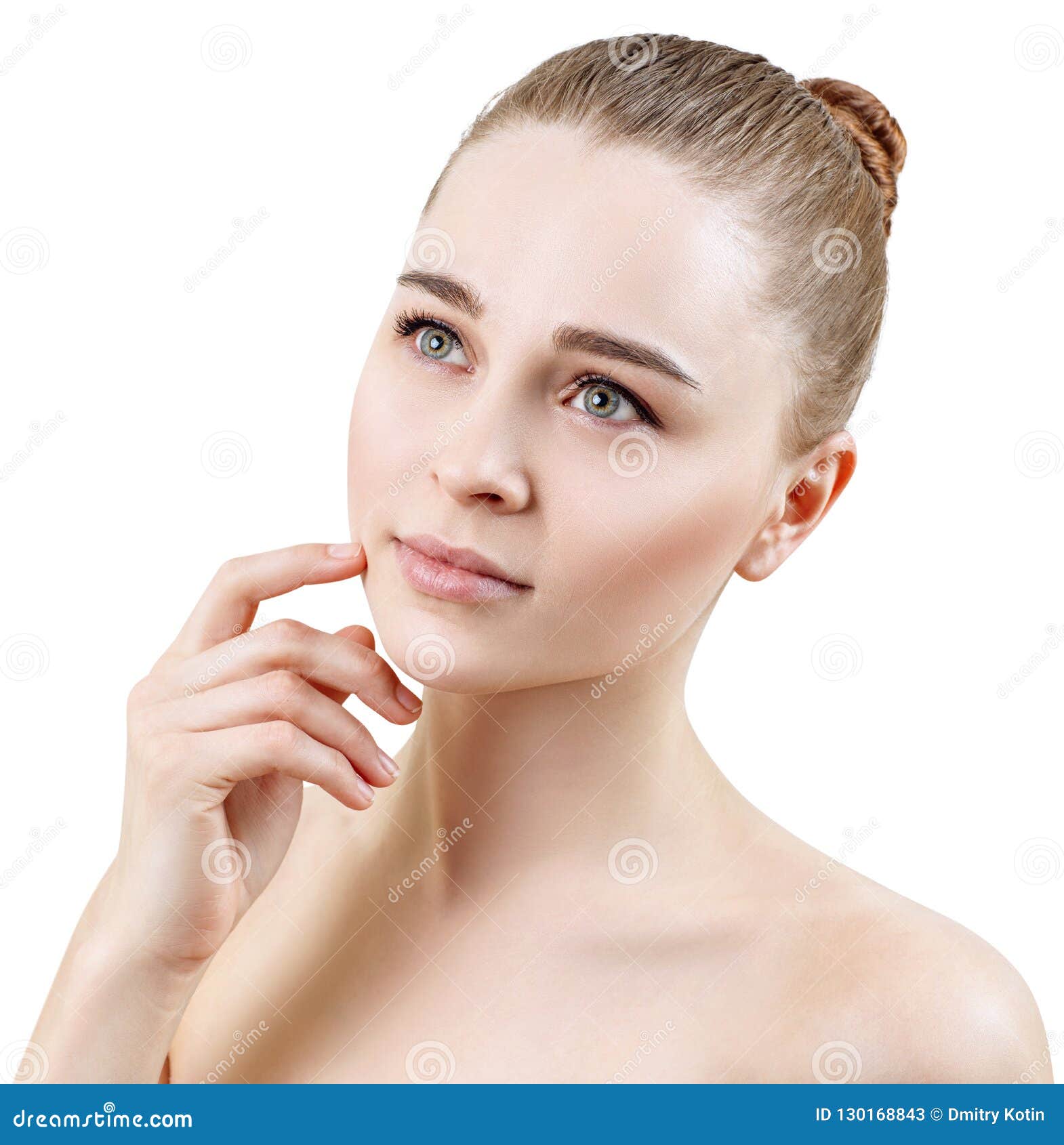Beautiful Portrait Of Young Sensual Woman Skincare Concept Stock Image