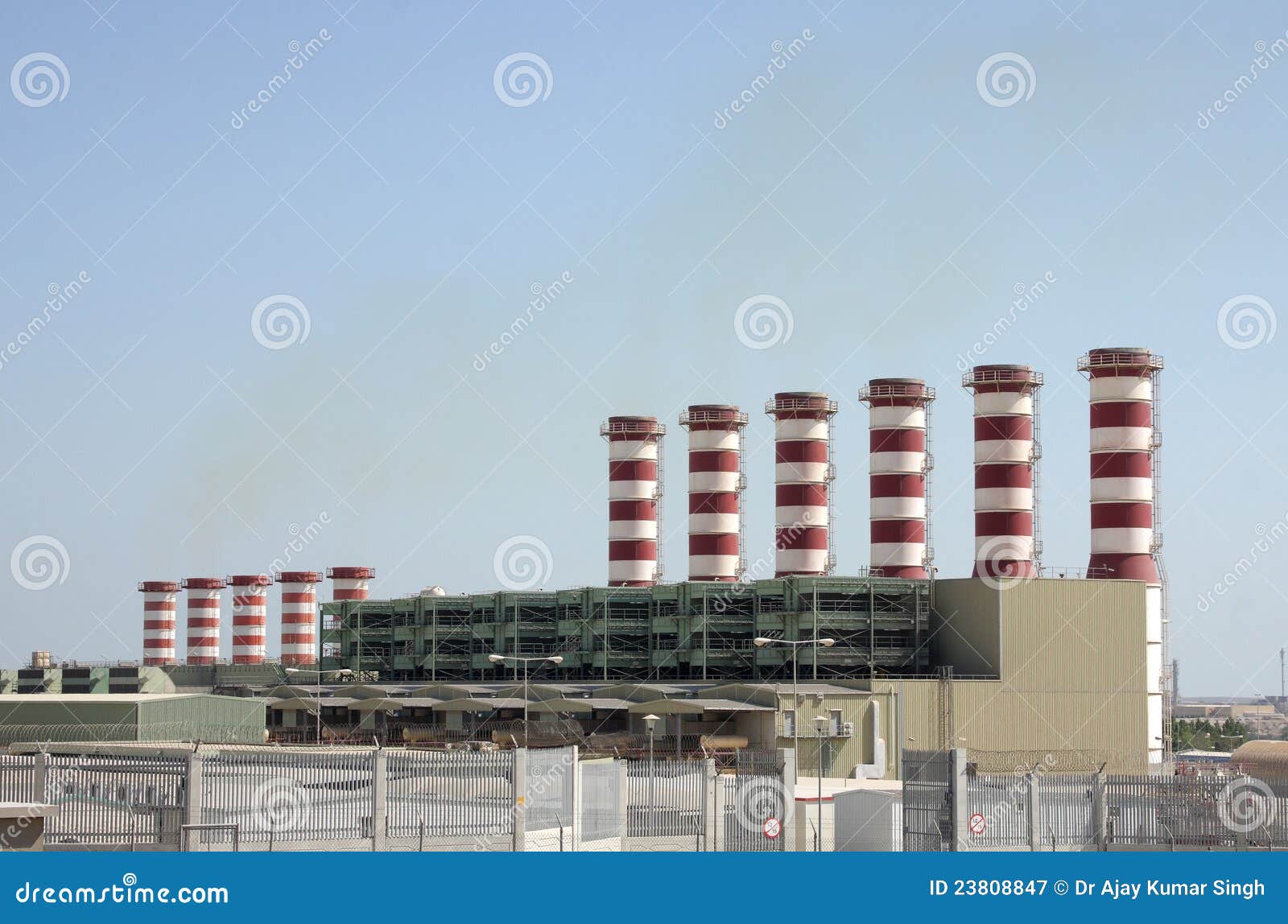 Beautiful Power Plant Chimneys in Bahrain Stock Image - Image of ...