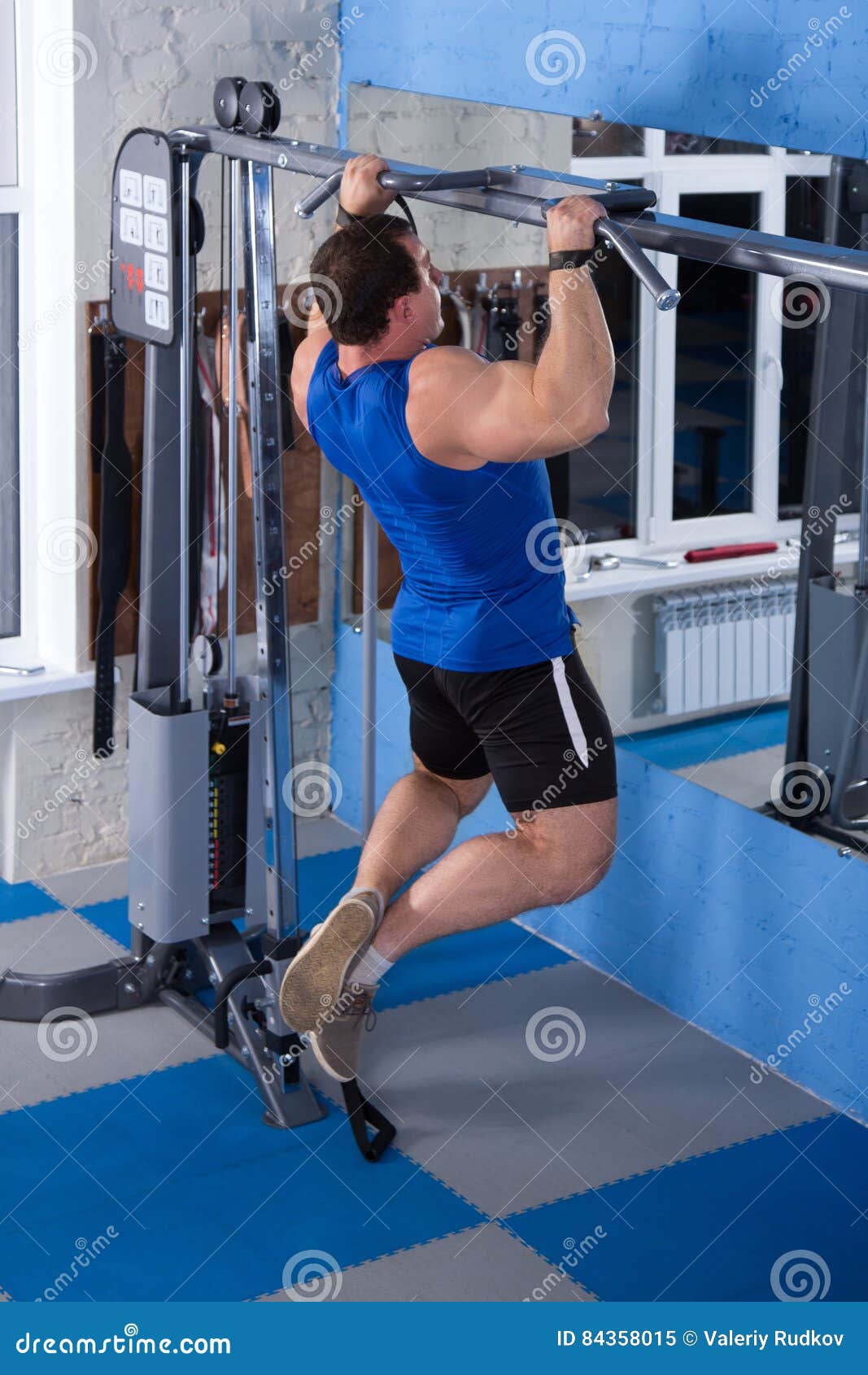 Beautiful, Powerful, Strong Man Posing at the Gym Stock Image - Image ...